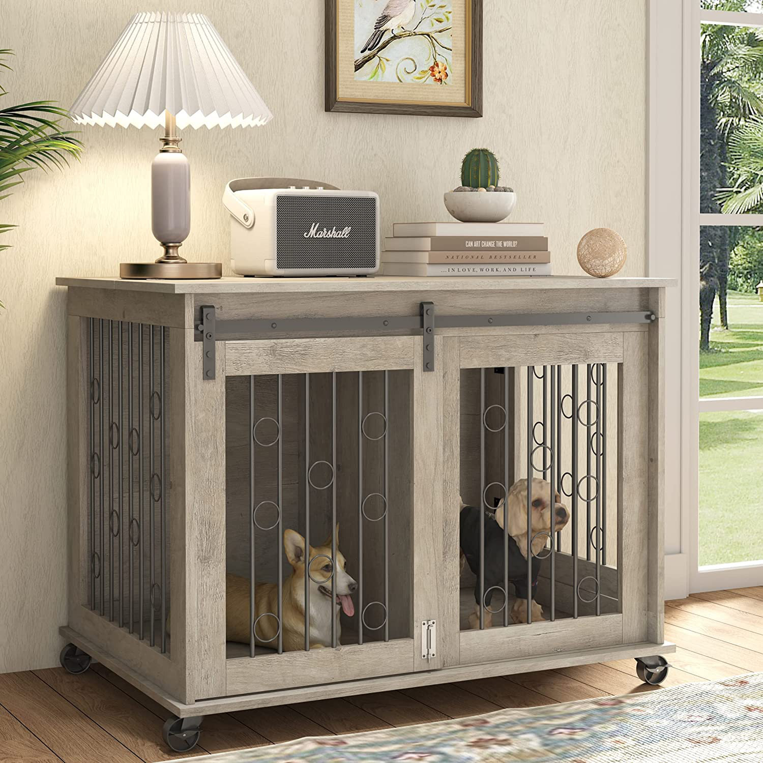 Tucker Murphy Pet™ Mobilier de cage pour chien avec cloison pour 2 ...