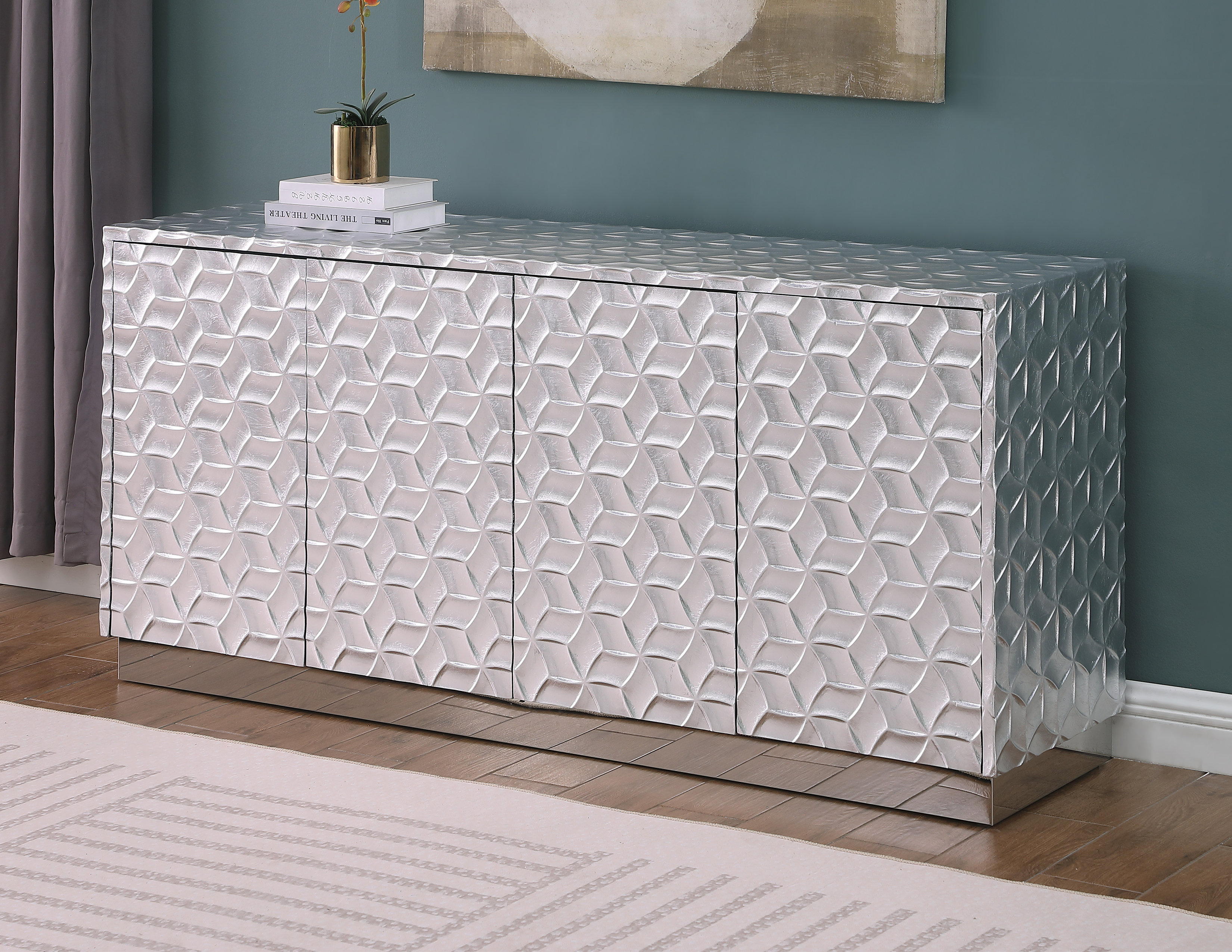 Everly Quinn Reeselyn 65'' Solid Wood Sideboard | Wayfair