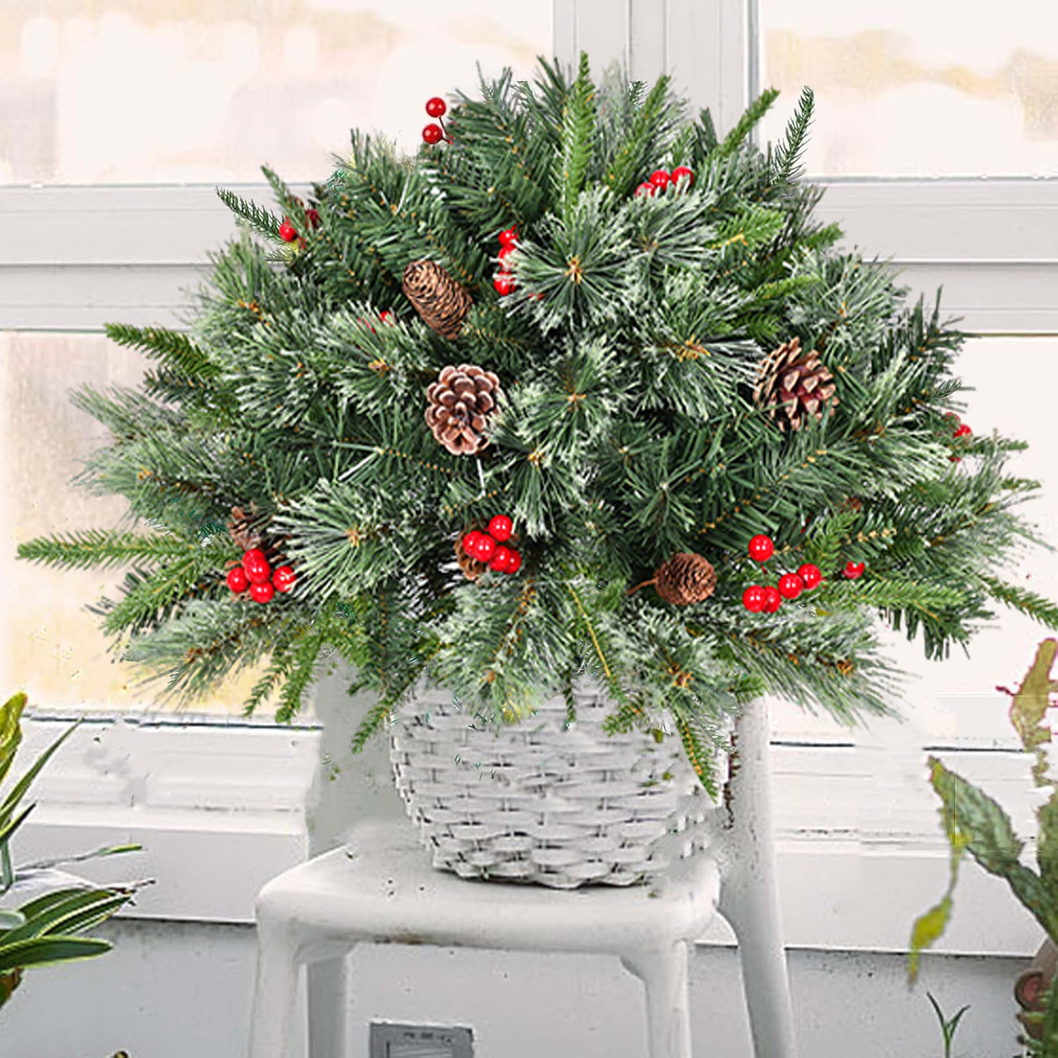 Primrue 20-Inch Outdoor Christmas Ground Tree with 220 PE/PVC Tips ...