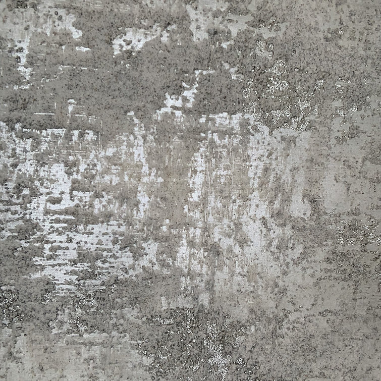 Stanton Gray Jean Abstract Metallic Wallpaper Roll | Perigold
