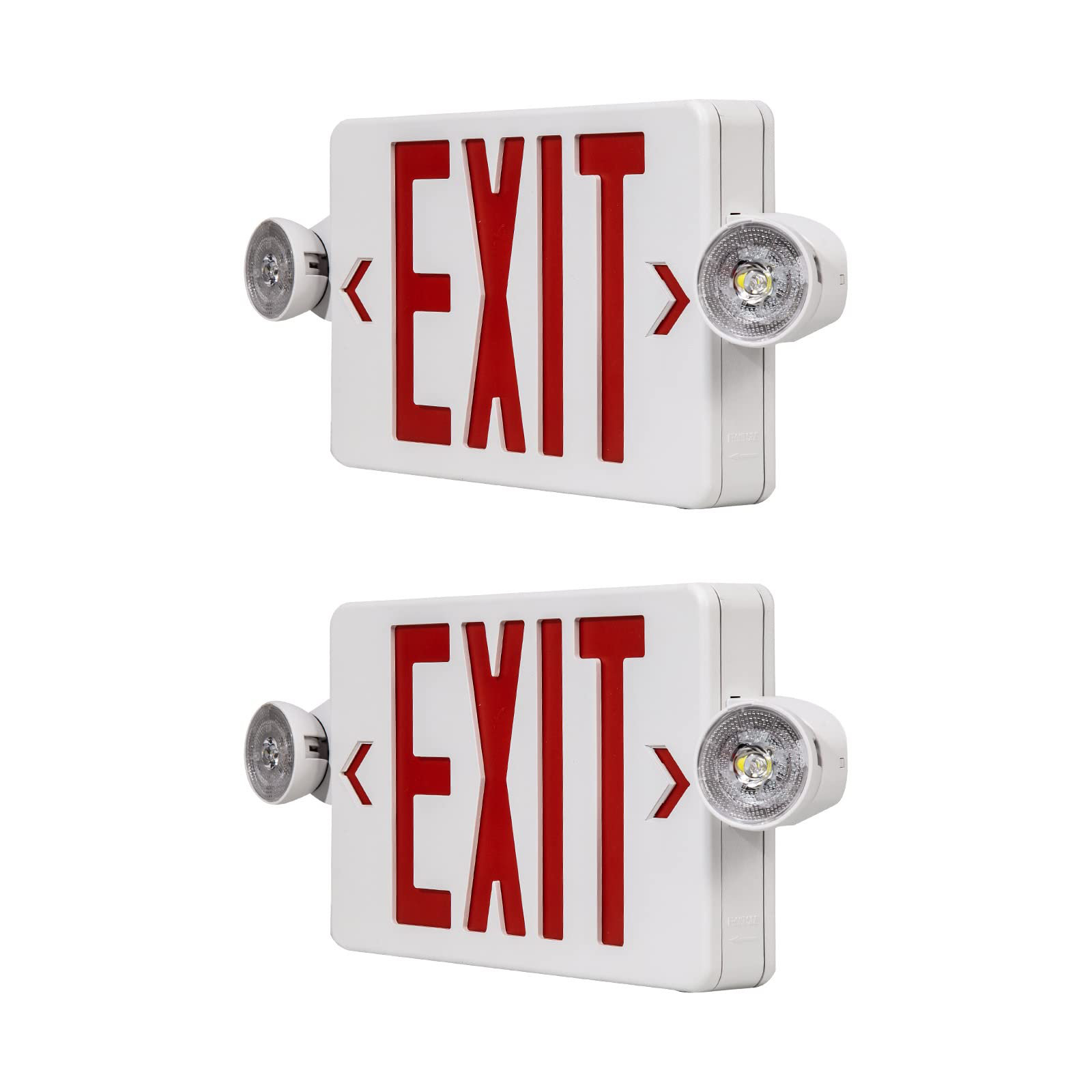 HD FLOORING, INC. Exit Sign With Emergency Light, Two Adjustable Head ...