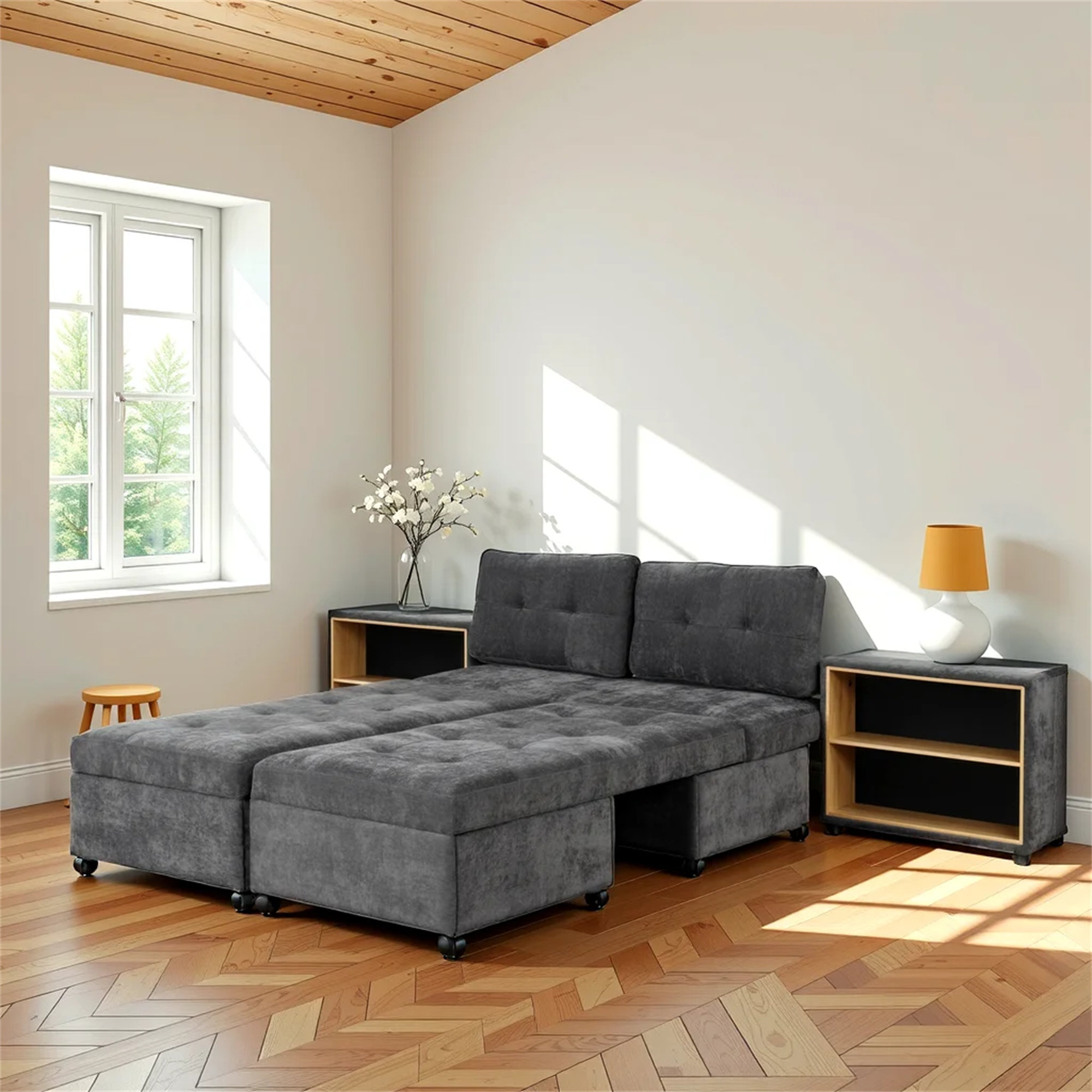 Latitude Run® Versatile Sofa Bed Modular Sofa Free-Combined Sofa With ...