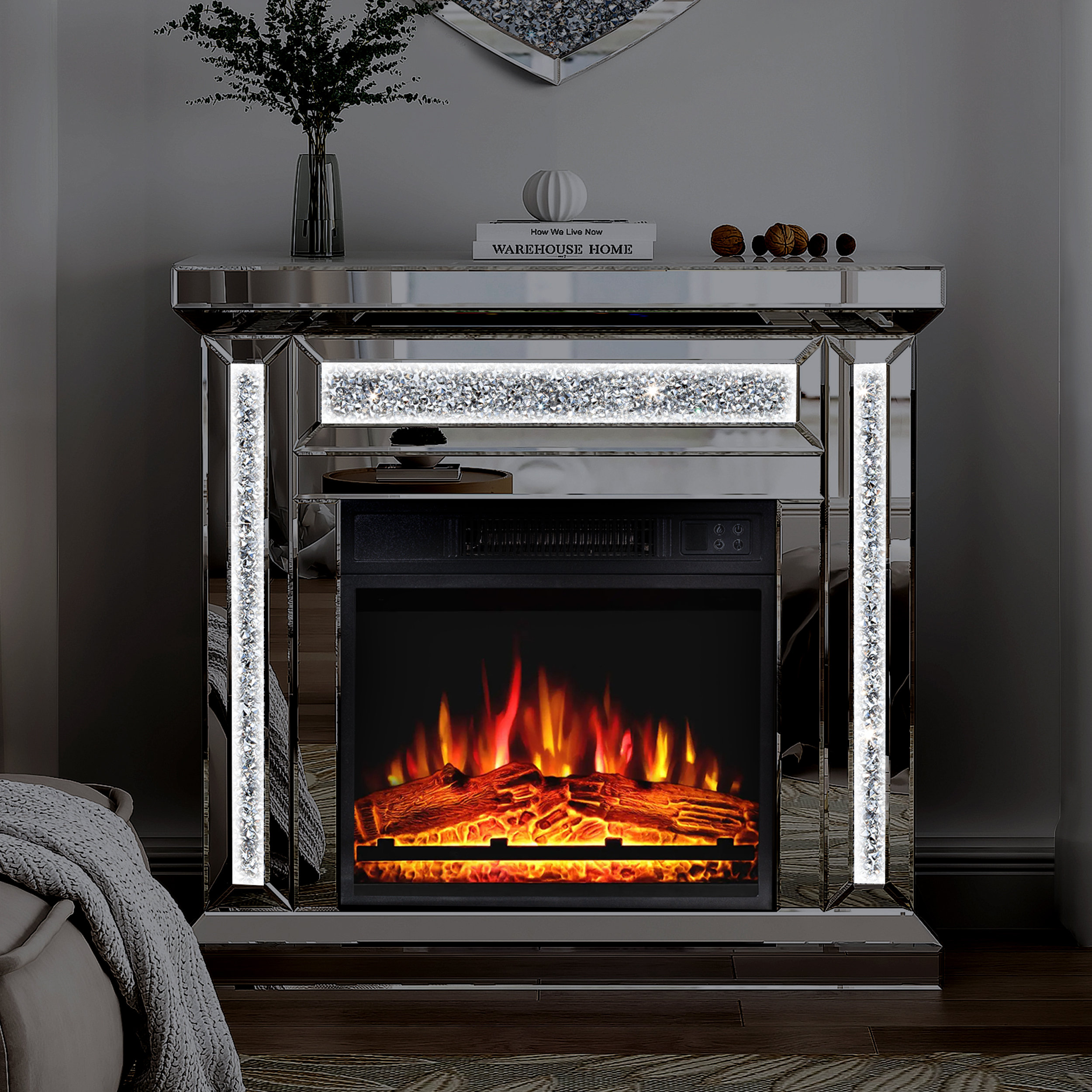 Everly Quinn Sparkling Hearth LED Electric Fireplace - Wayfair Canada