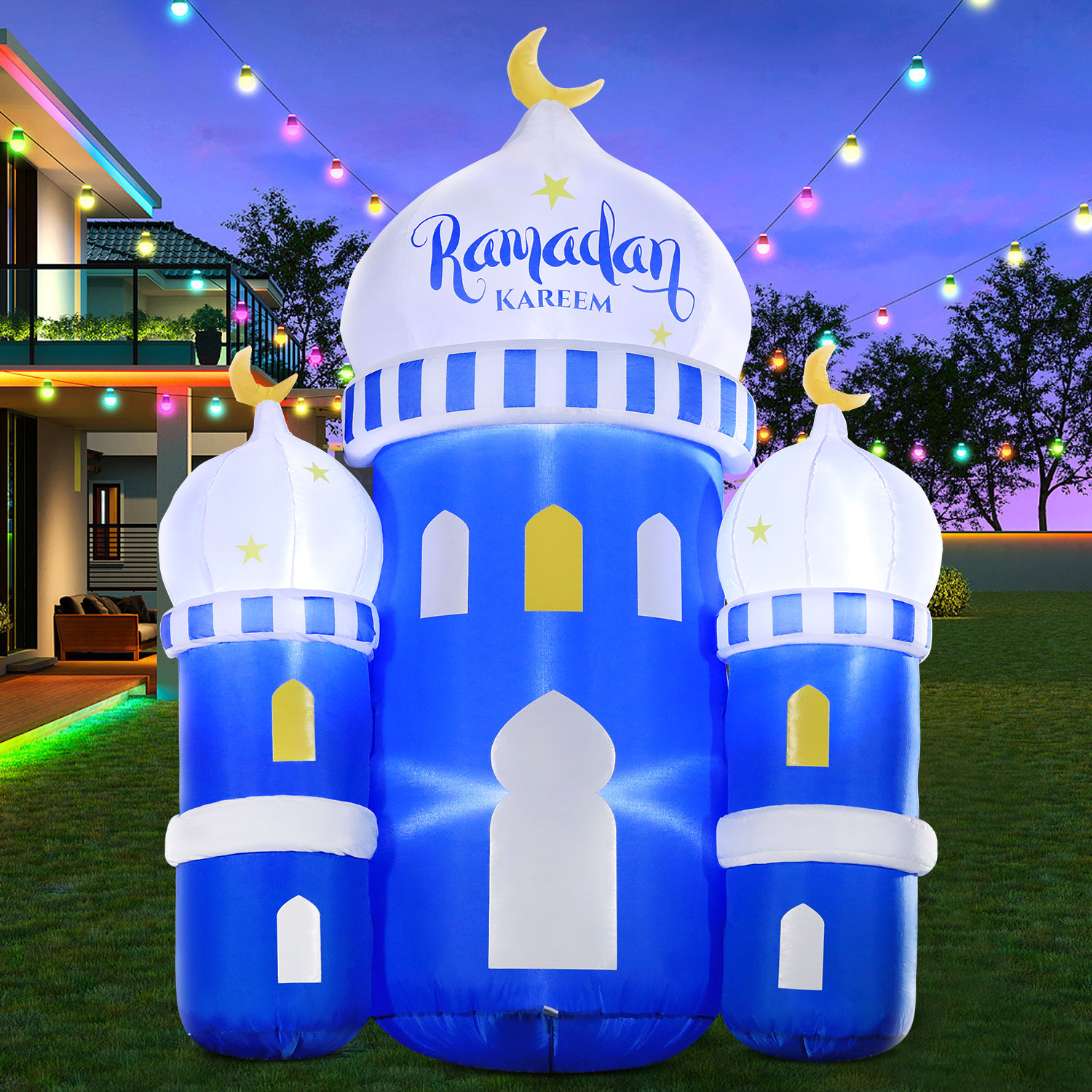 The Holiday Aisle® 6ft Inflatable Ramadan Mousqe Decorations, Blow Up ...