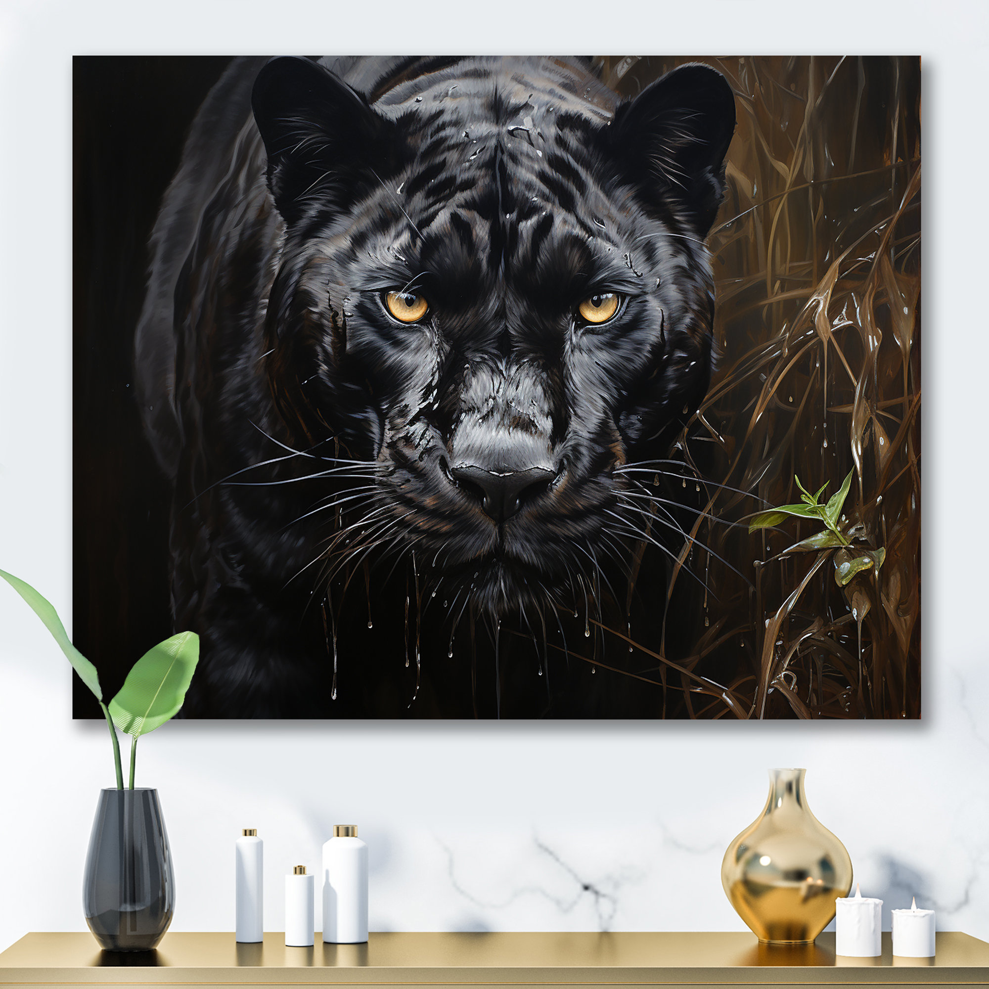 Design Art Sleek Panther Stalk II On Canvas Print | Wayfair