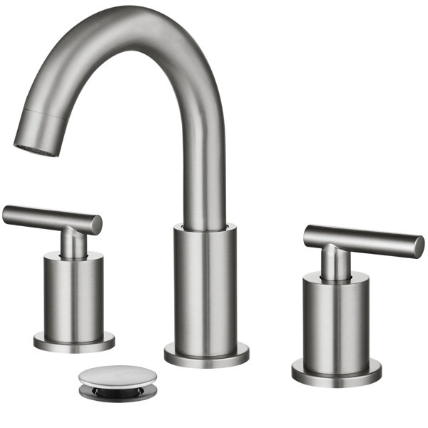 FEIYAN 3 Hole 2 Handles Lavatory Basin Bathroom Sink Faucet With Pop Up ...