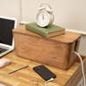LuxeDesigns FarmHouse Handcrafted Mango Wood Cable Management Box with ...