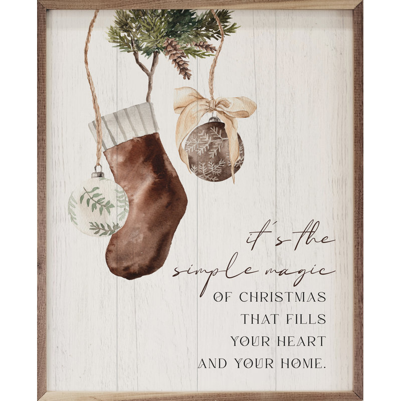 The Holiday Aisle® It's The Simple Magic Stocking Ornament Whitewash ...