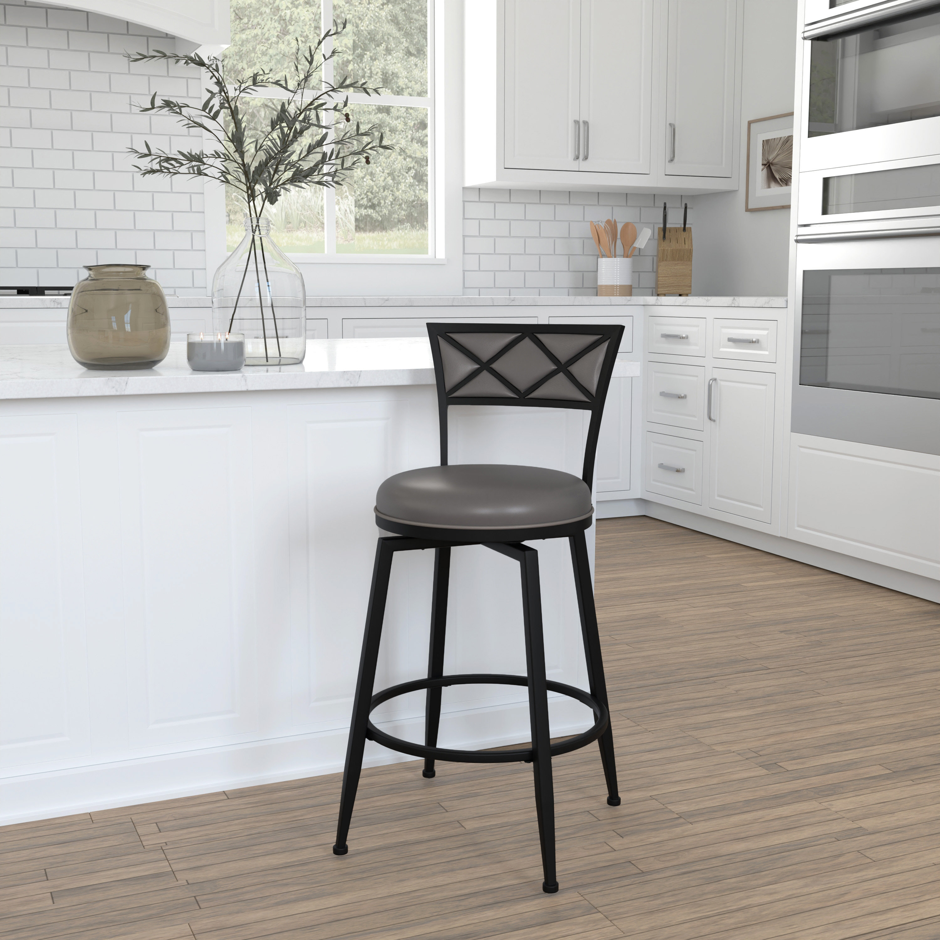 Latitude Run® Dunlap Metal Counter Height Stool, Black & Reviews | Wayfair