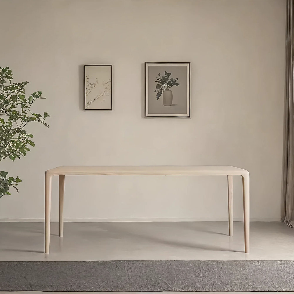 HomeLuxea Japanese minimalist solid wood dining table | Wayfair