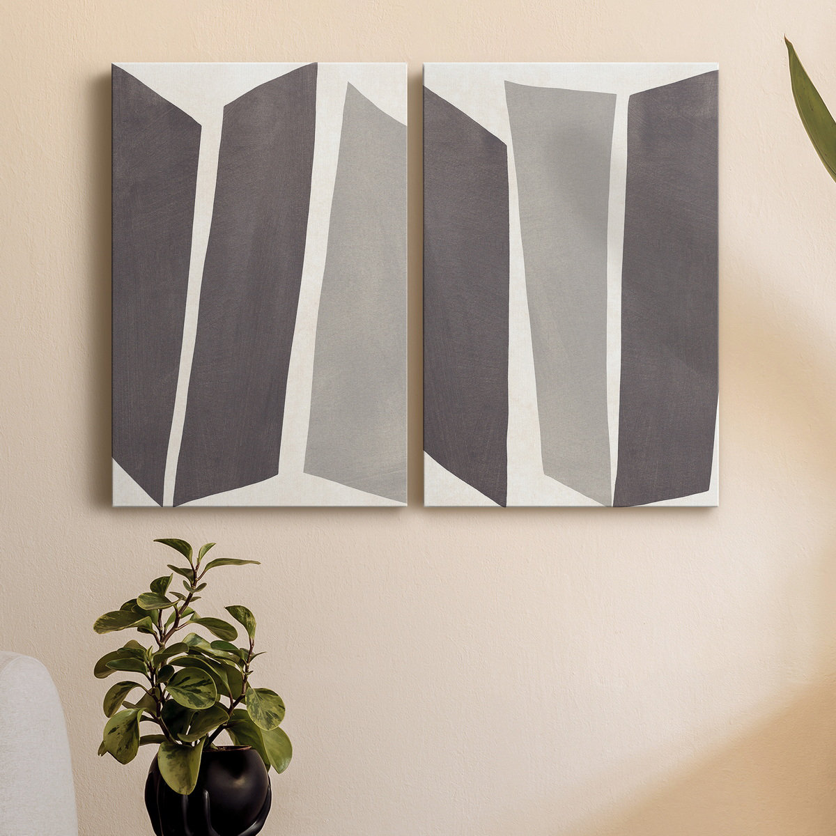 Orren Ellis Colorblock Artifact I Premium Gallery Wrapped Canvas ...