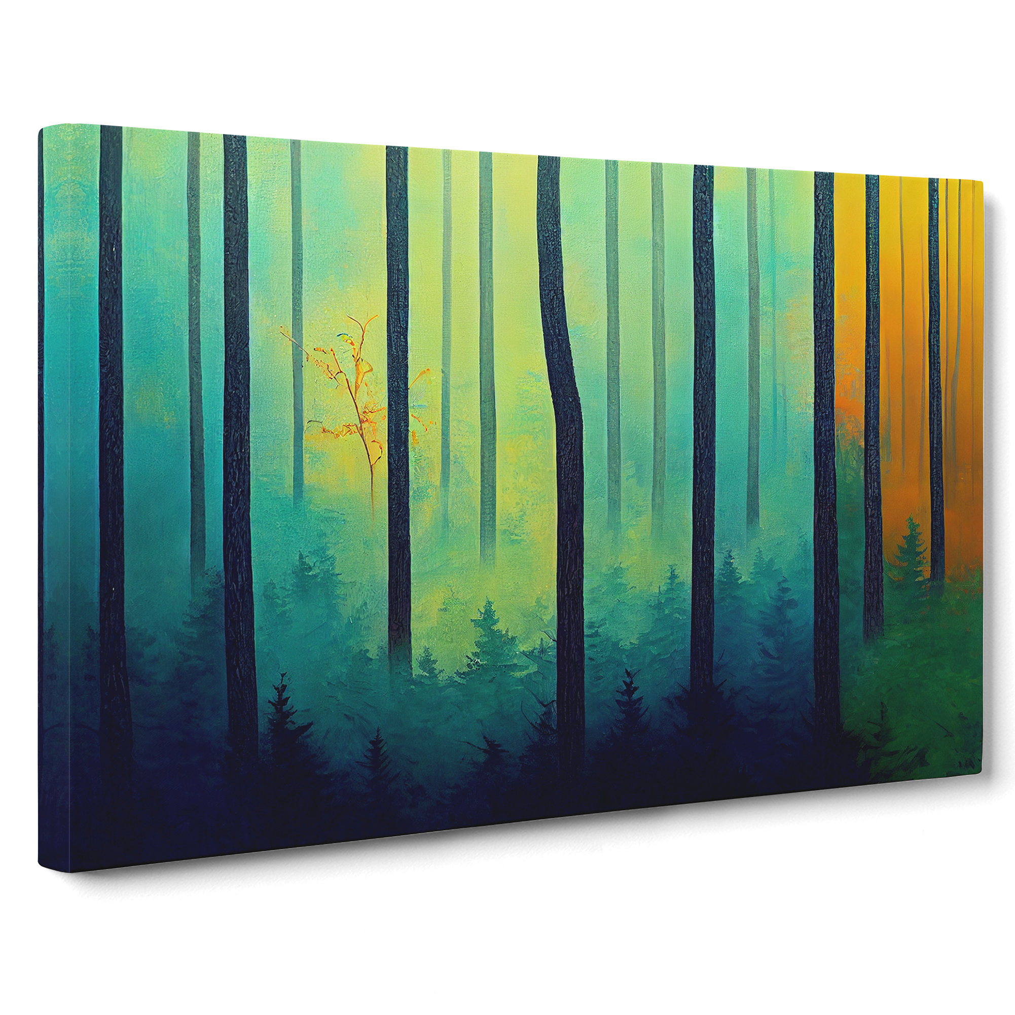 Alpen Home Summer Forest Painted Vol.5 - Wrapped Canvas Graphic Art ...