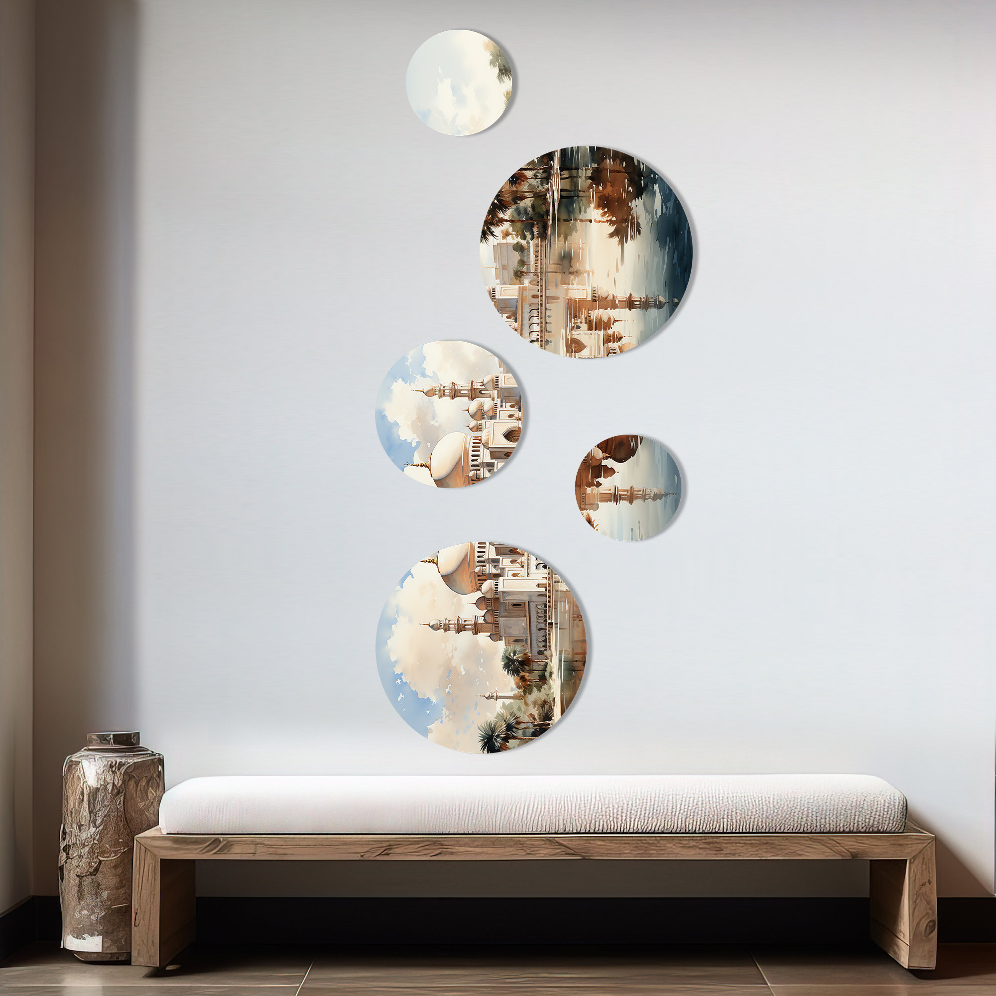 Lark Manor™ Sheikh Zayed Grand Mosque Uae III - Islam Round Wall Art ...