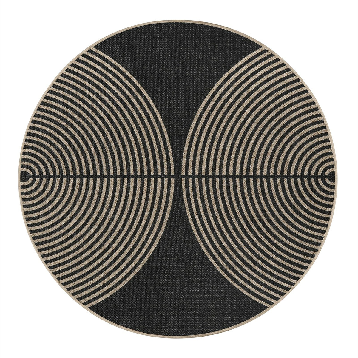 Orren Ellis Modern Rainbow Round Rug, 6Ft Easy Jute Circle Patio Rug ...