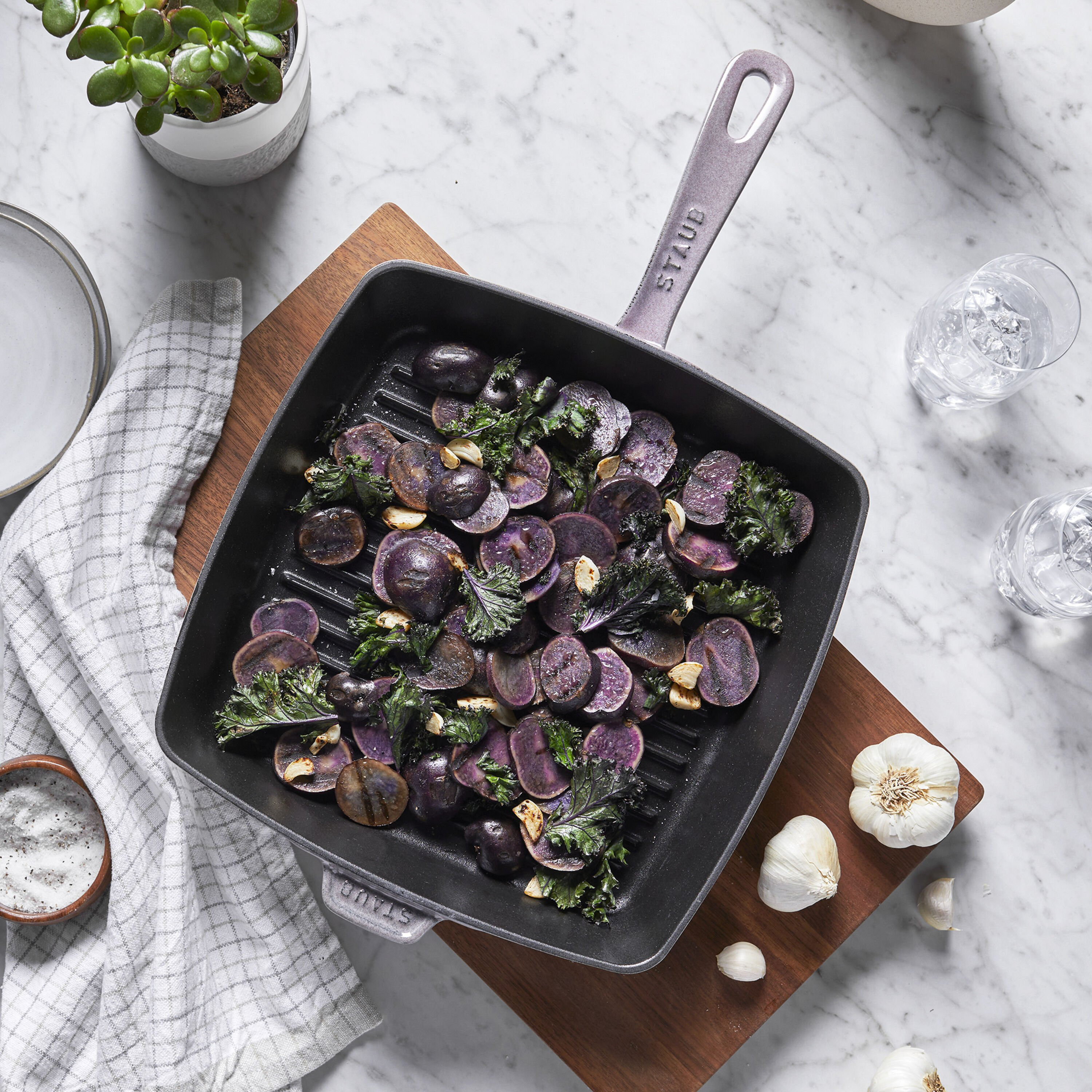 Staub Cast Iron 12-inch Square Grill Pan - Lilac | Wayfair
