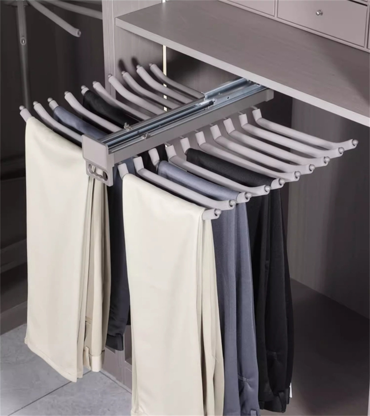 Thrones Designs Maxhold Dual-Row Pull-Out Pants Rack | Wayfair