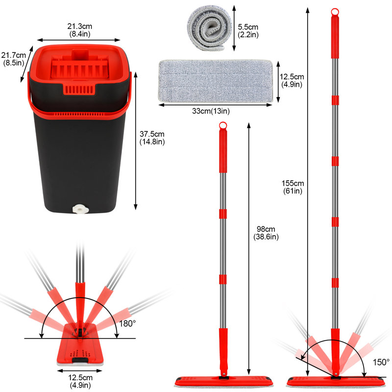 Coofel Mop Bucket Set Mop Bucket | Wayfair