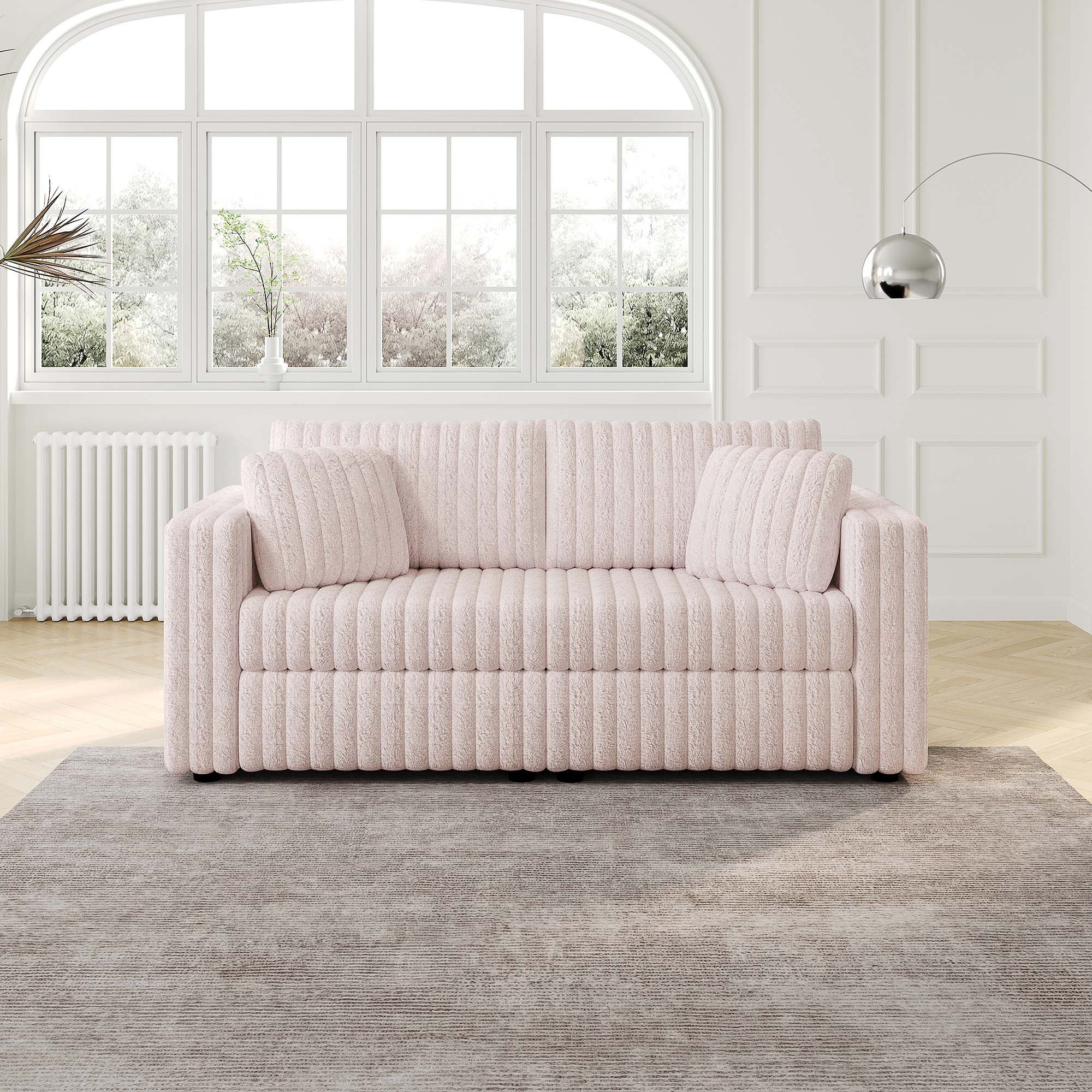 Latitude Run® Faux Fur Fabric Modular 2-Seat Sofa - Wayfair Canada
