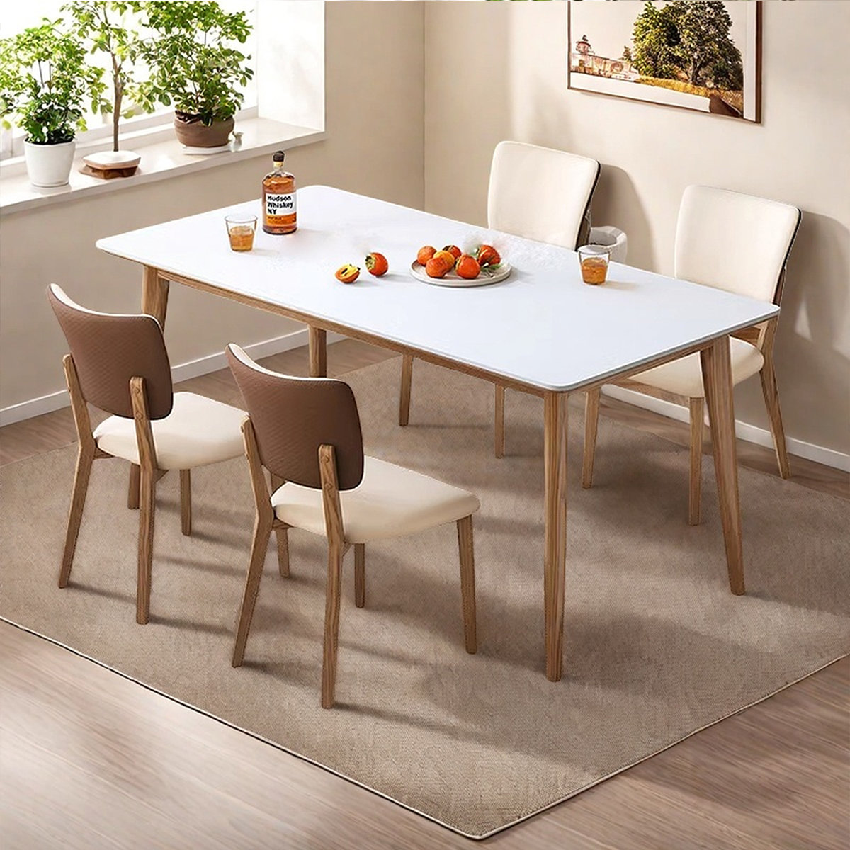 RESROS Japanese-style rectangular solid wood rock table | Wayfair