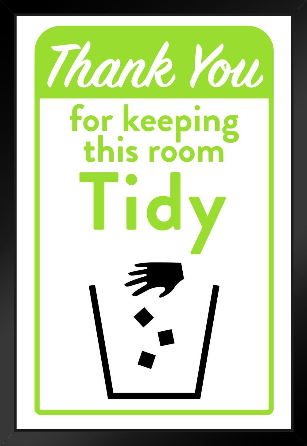 Trinx Thank You For Keeping This Room Tidy Sign Clean Bathroom Office ...