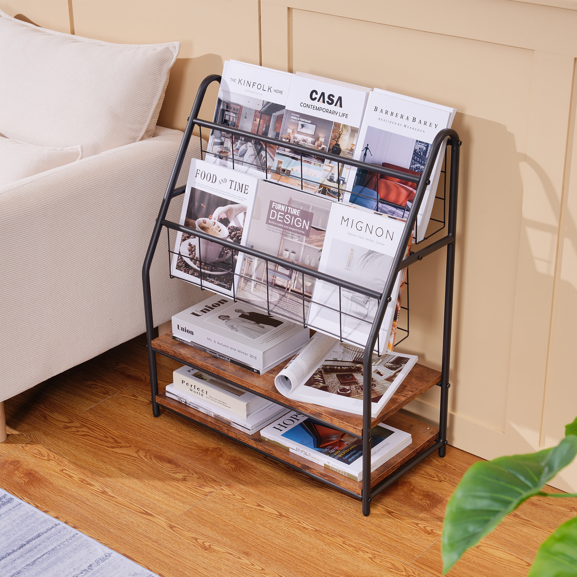 17 Stories Megyn Wood Magazine Rack | Wayfair