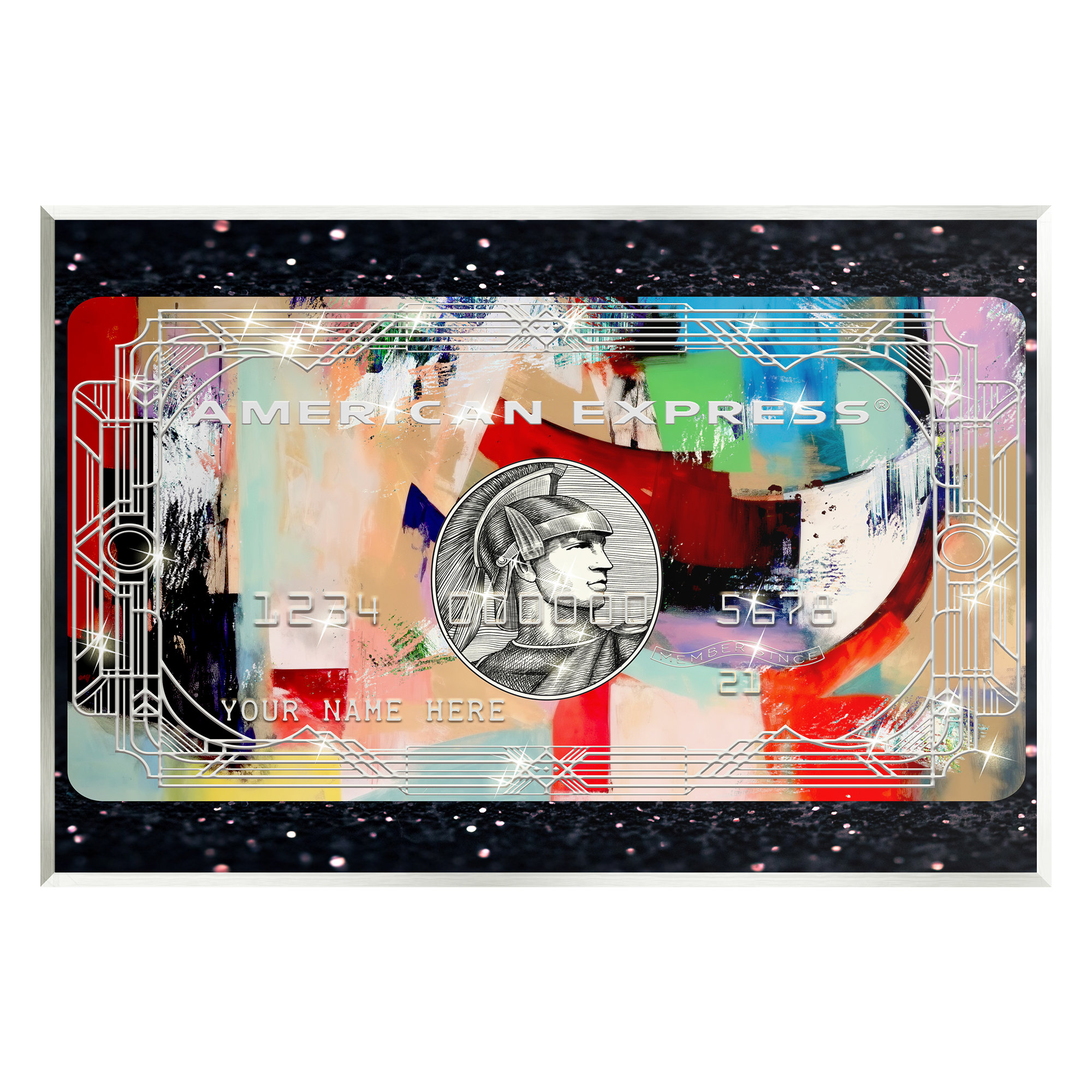 Stupell Industries Credit Card On Black On Wood by Ziwei Li Print | Wayfair