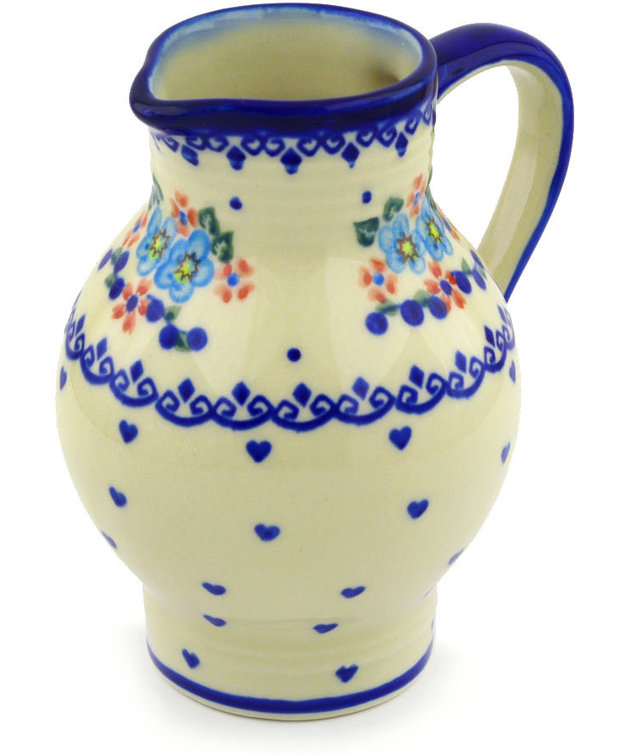 Polmedia Hearts And Flowers 24 oz. Pitcher - Wayfair Canada