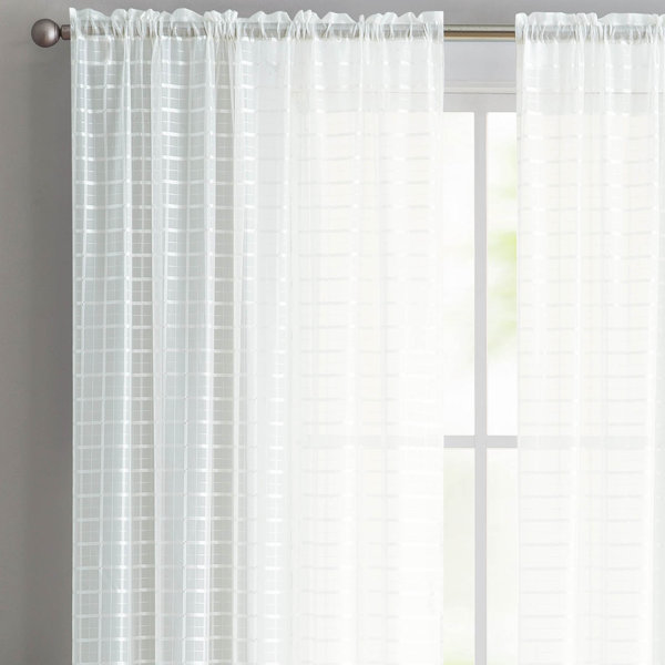 August Grove® Carington Polyester Sheer Curtain Pair | Wayfair