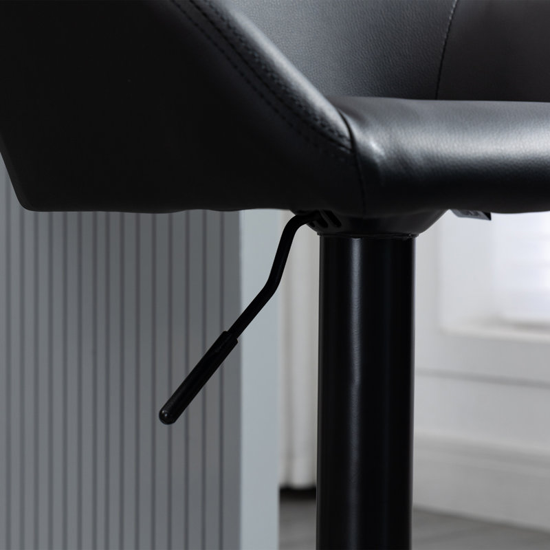 Wade Logan® Baeden Adjustable Bar Stools Set Of 2, Swivel Barstools ...
