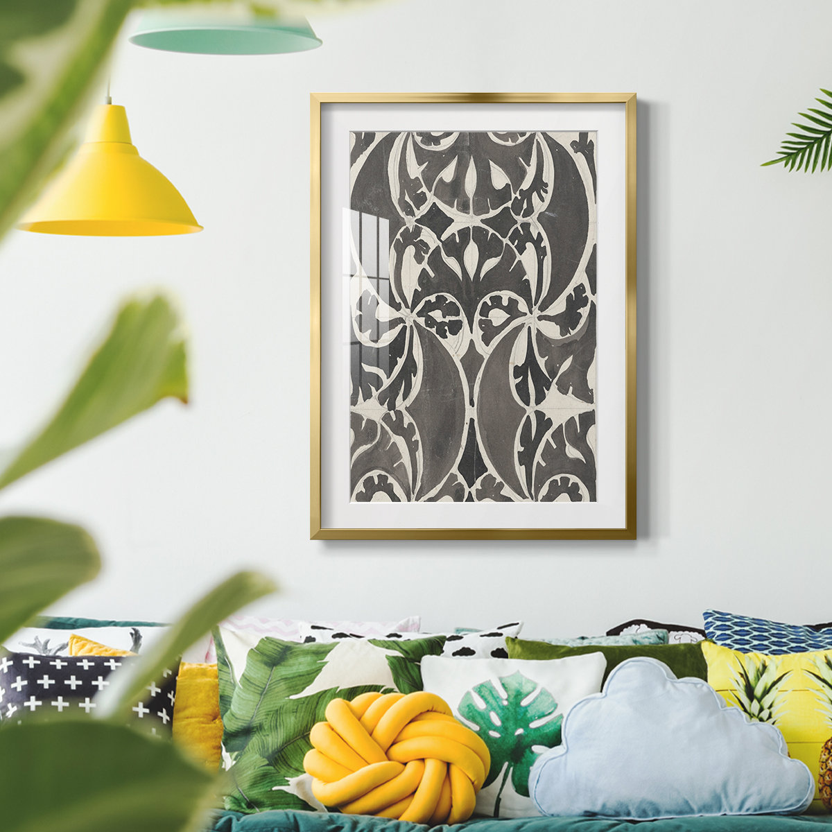 Red Barrel Studio® Vintage Abstract Print CXXXVI -Framed Print | Wayfair