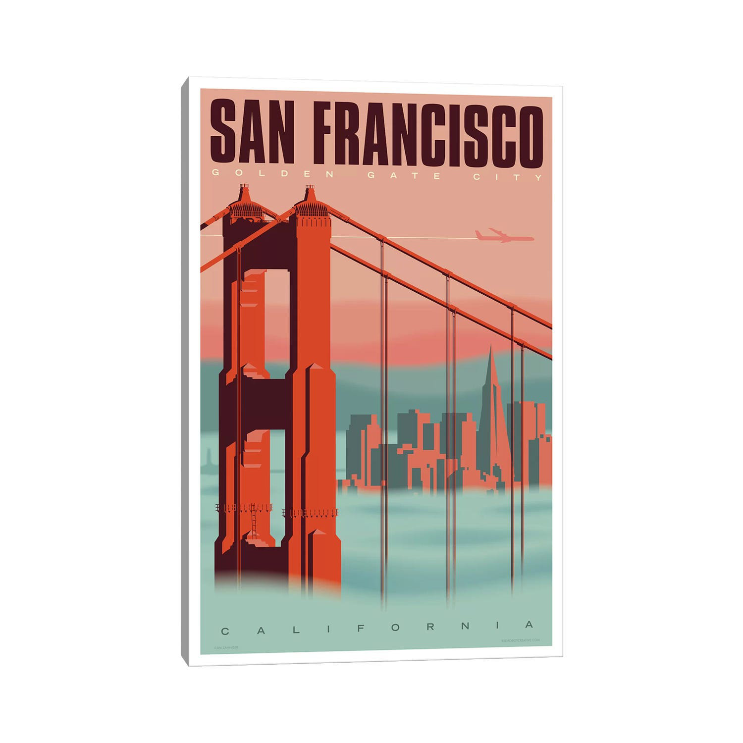 East Urban Home San Francisco Travel Poster - Wrapped Canvas Print ...