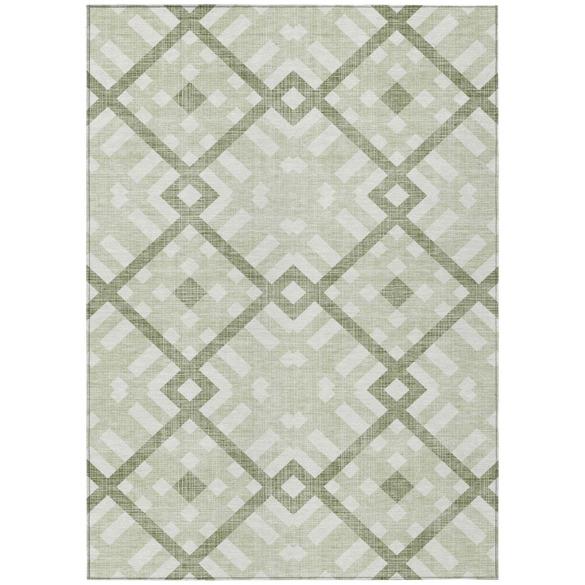 HomeRoots Rectangle Machine Woven Area Rug | Wayfair