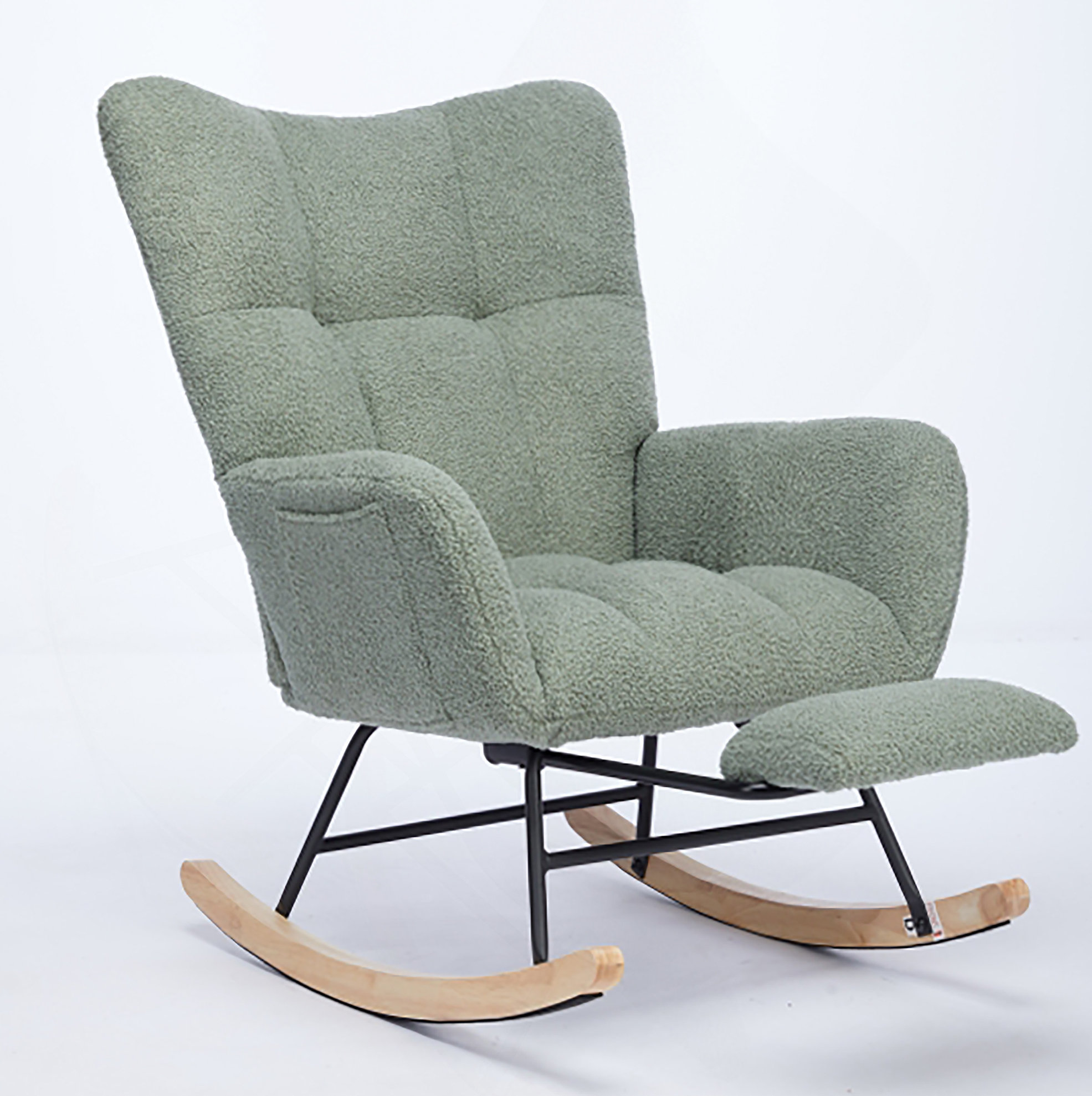 George Oliver Modern Nursery Rocking Chair, Upholstered Glider Chair ...