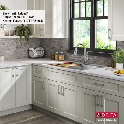 Delta Lorelai™ 33" L Workstation Kitchen Sink Drop-In Top Mount 16 ...