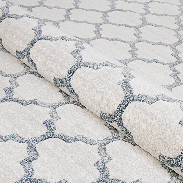 Red Barrel Studio® Eunie Geometric Oyster/Slate Blue Area Rug & Reviews ...