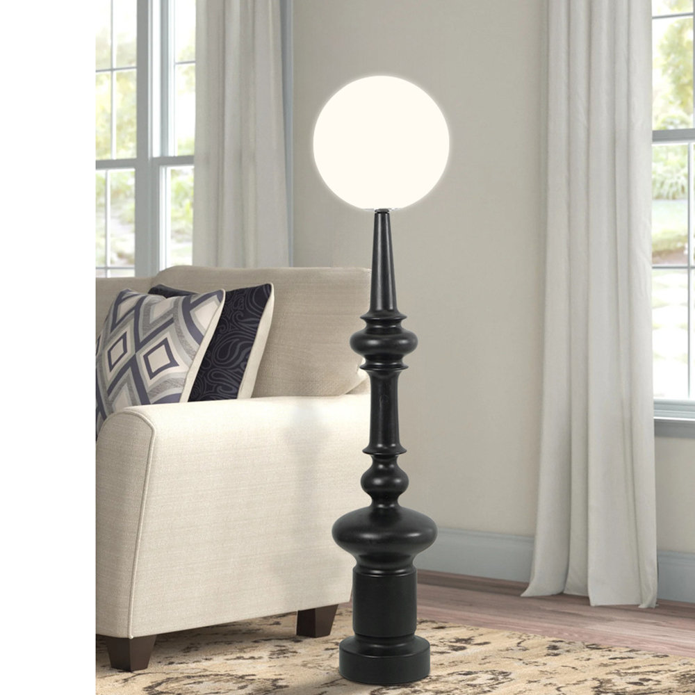 Canora Grey 53'' Tall Floor Lamp, Roman Column Floor Lamp, Sturdy ...