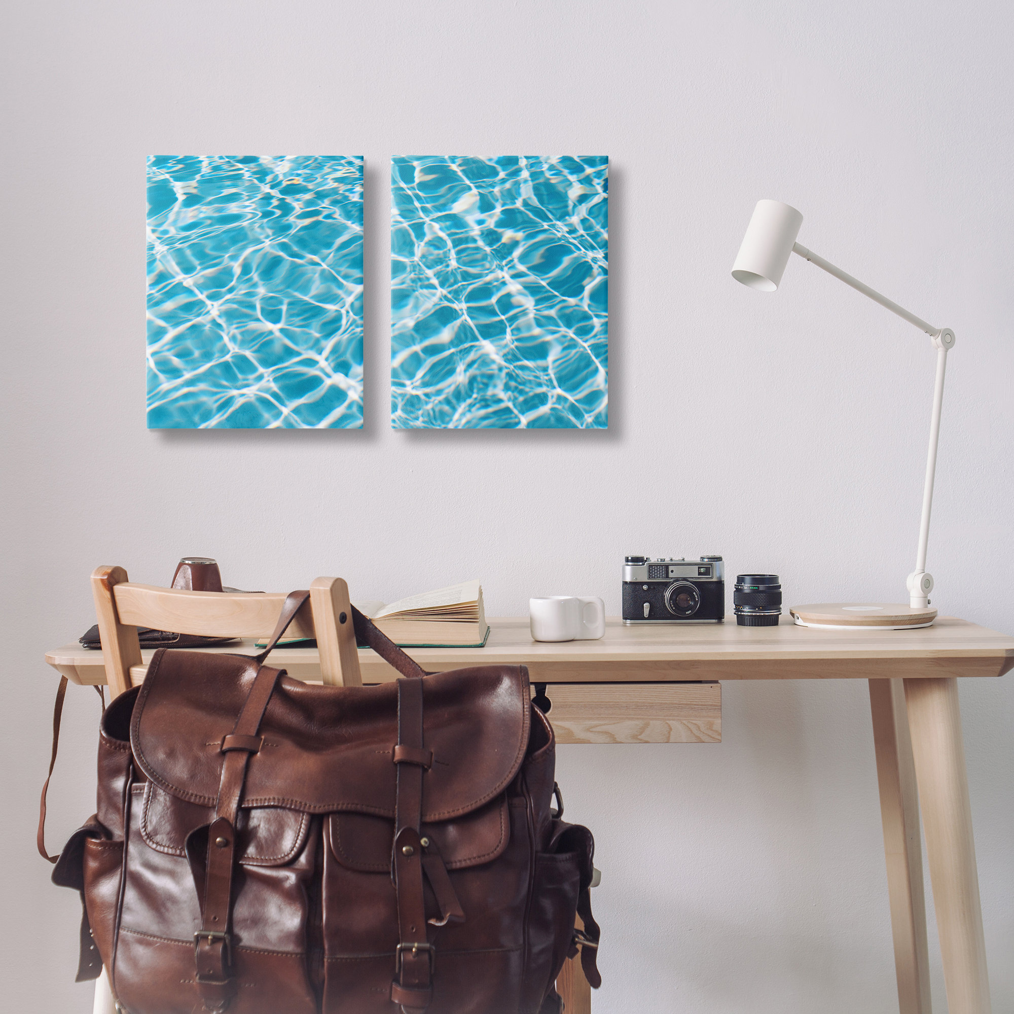 Highland Dunes Welcoming Pool Water 2 PC Canvas Wall Art Set by Justine ...