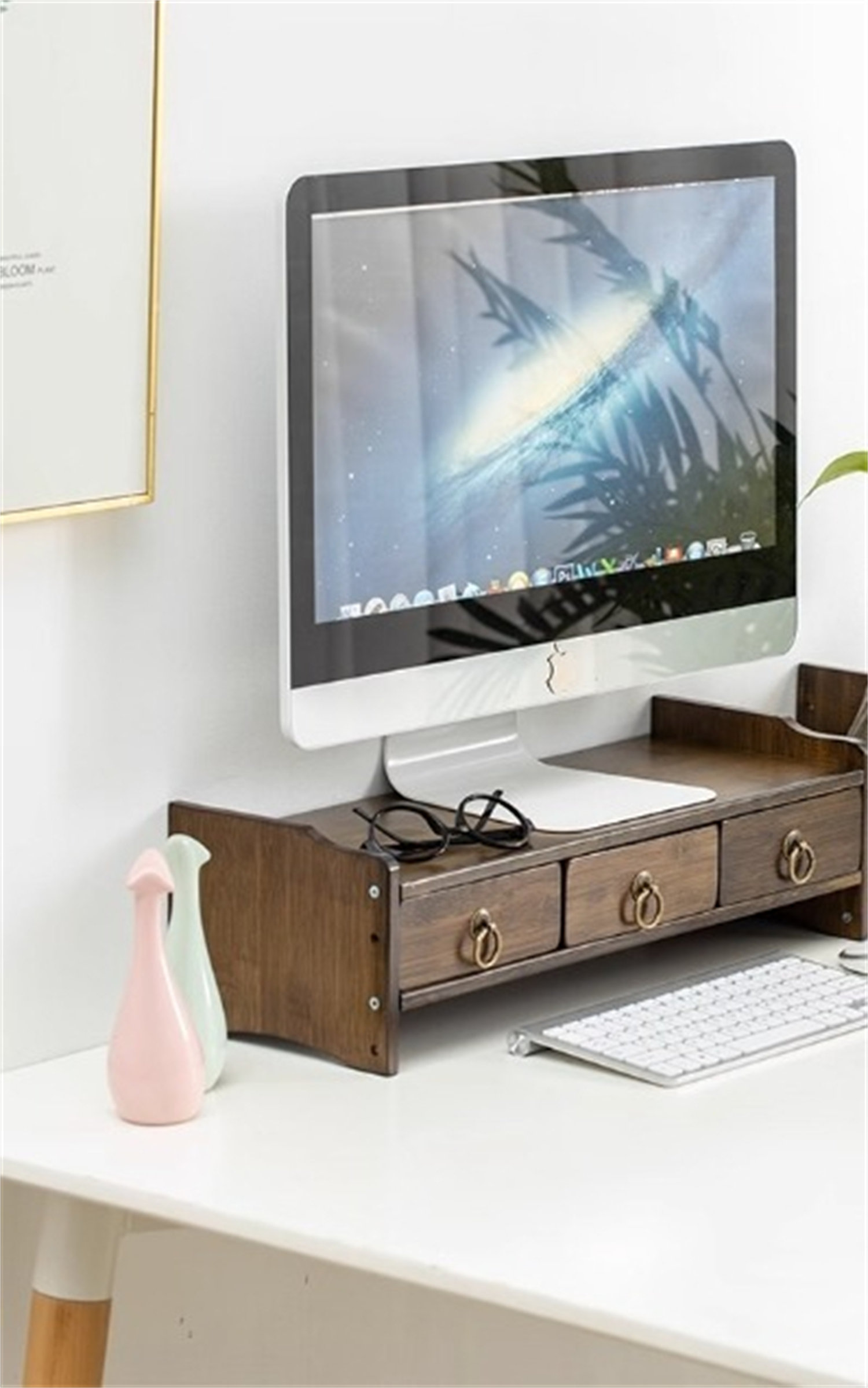 Wildon Home® Classic Desktop Computer Monitor Riser With Drawer ...