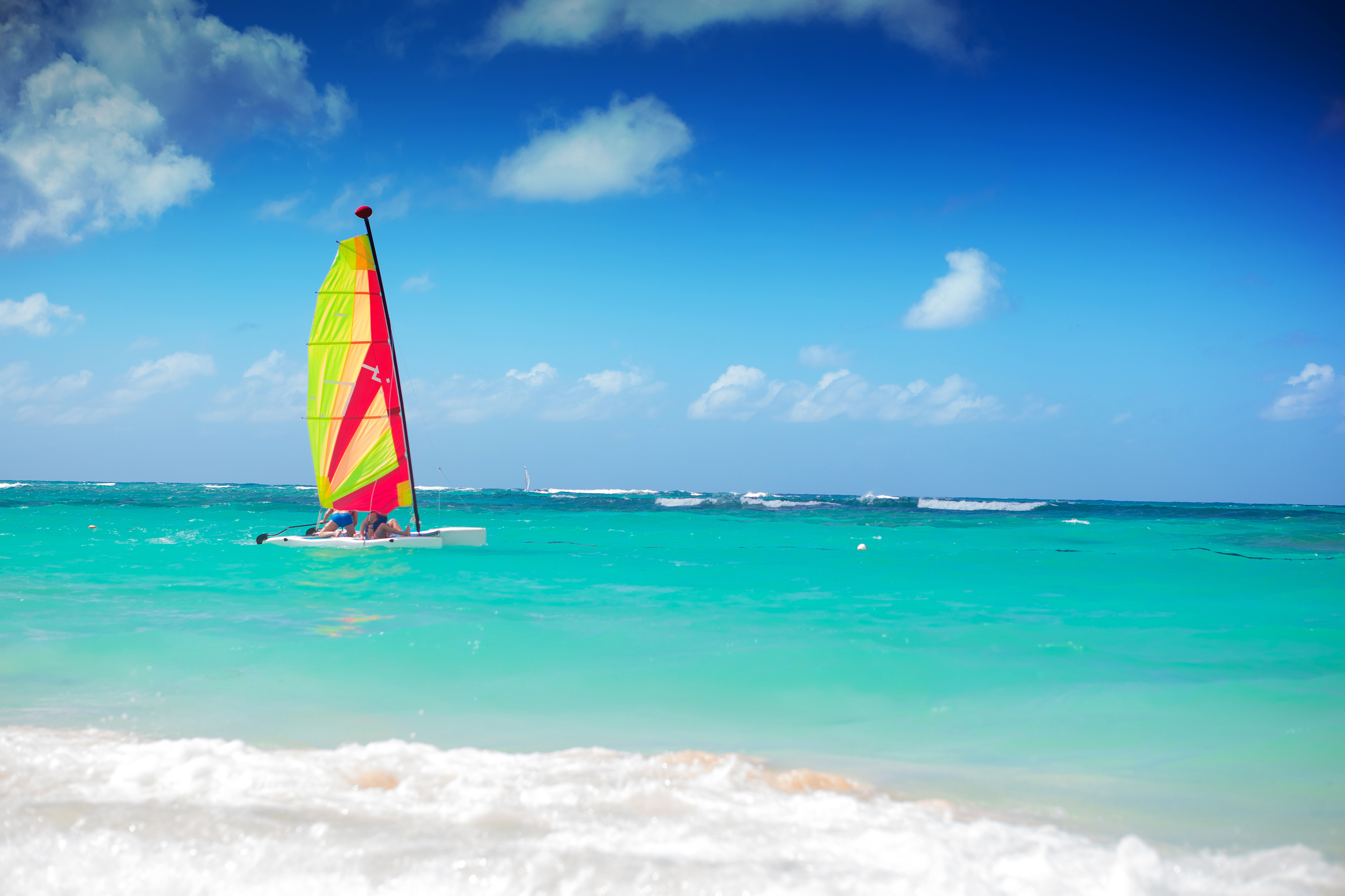 Breakwater Bay Catamaran Sailing by Feedough - Wrapped Canvas ...