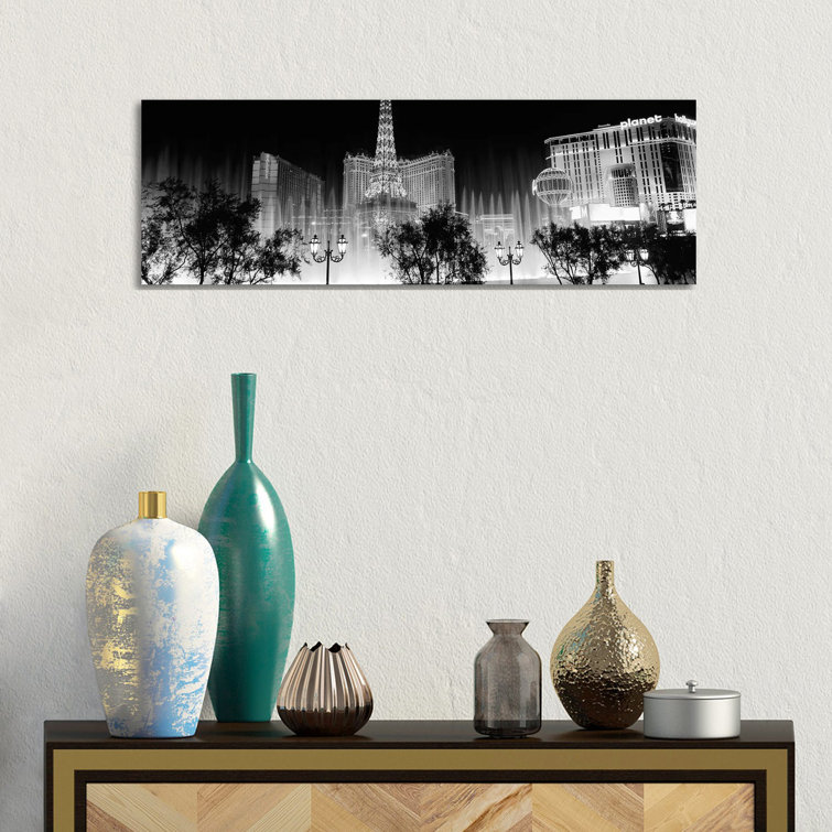 iCanvas Hotels In A City Lit Up At Night, The Strip, Las Vegas, Nevada ...