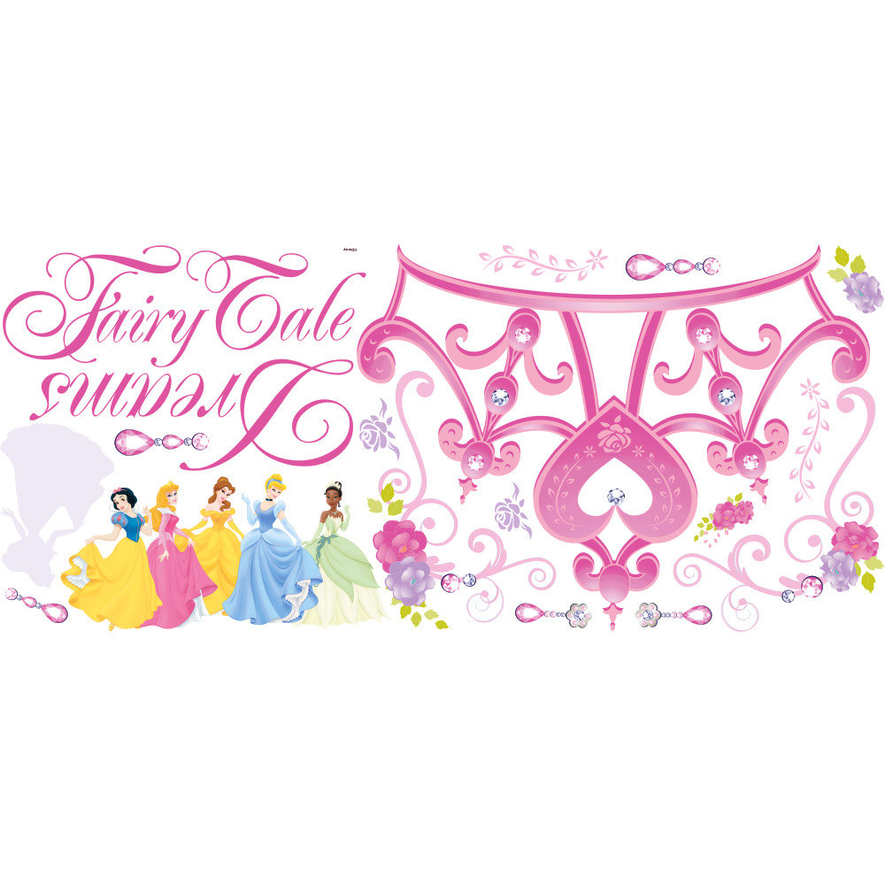 Zoomie Kids Zadie Disney Princess Crown Giant 17' L x 22" W Wallpaper ...
