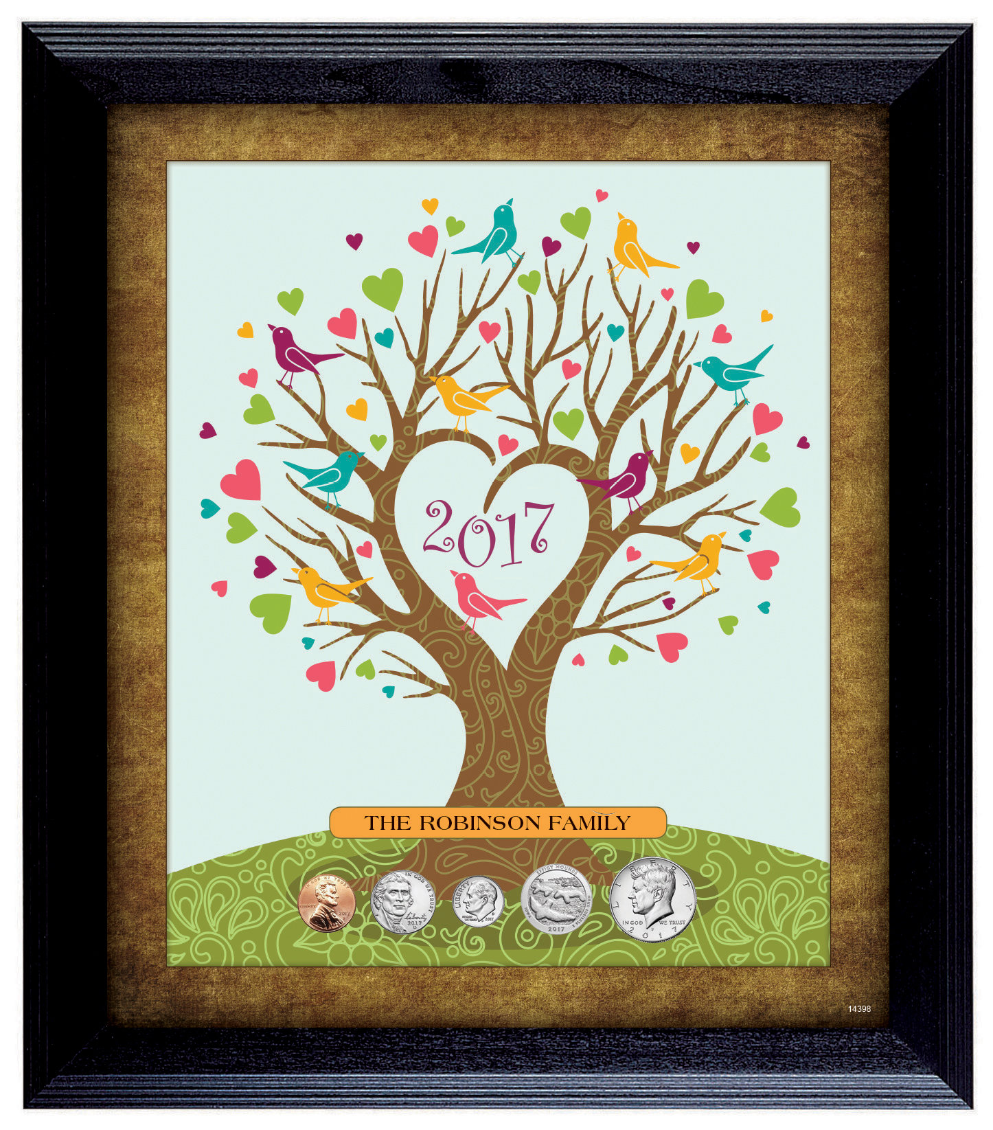 American Coin Treasures 'Year to Remember Family Tree' Framed Graphic ...