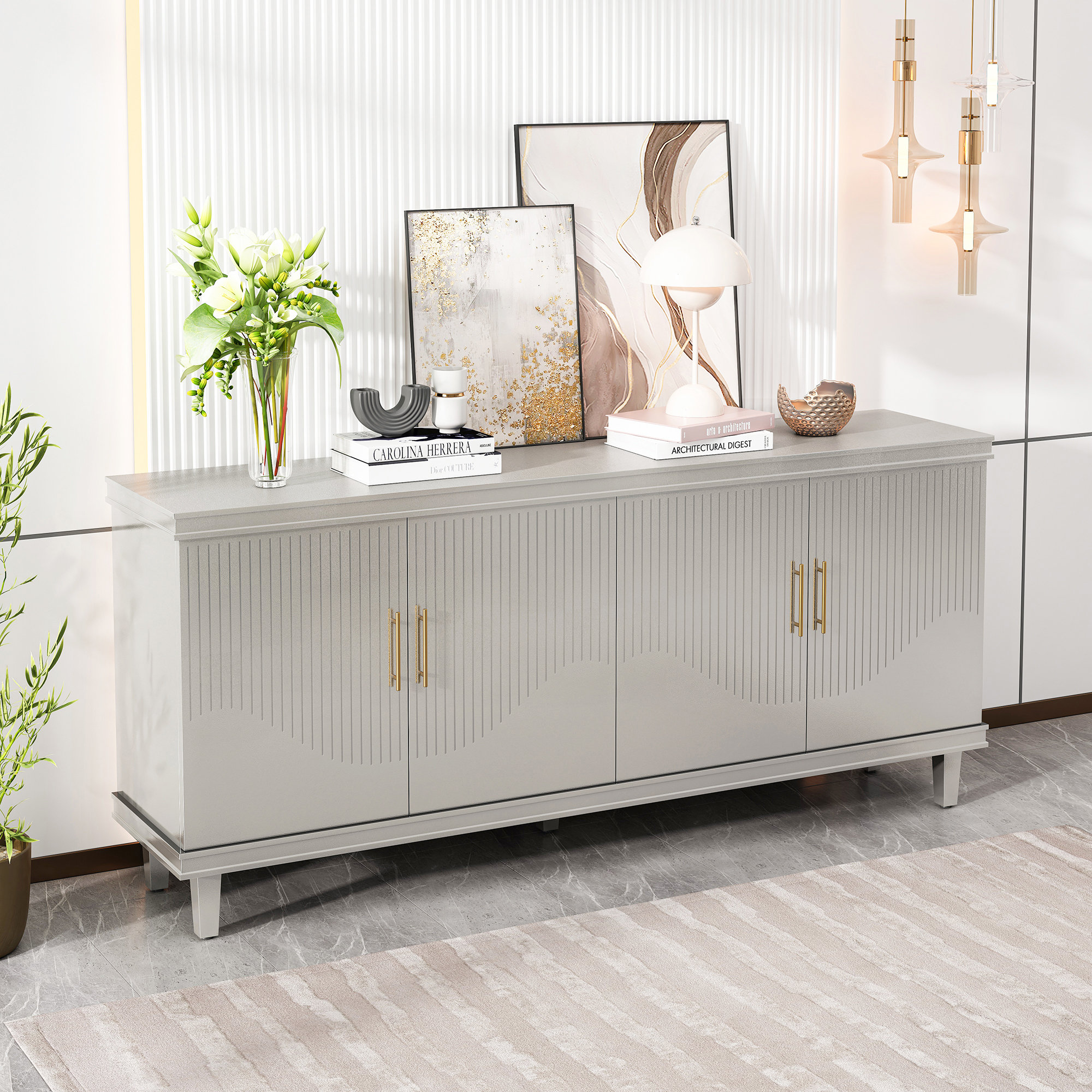 Ophelia & Co. 4-Door Cabinet | Wayfair