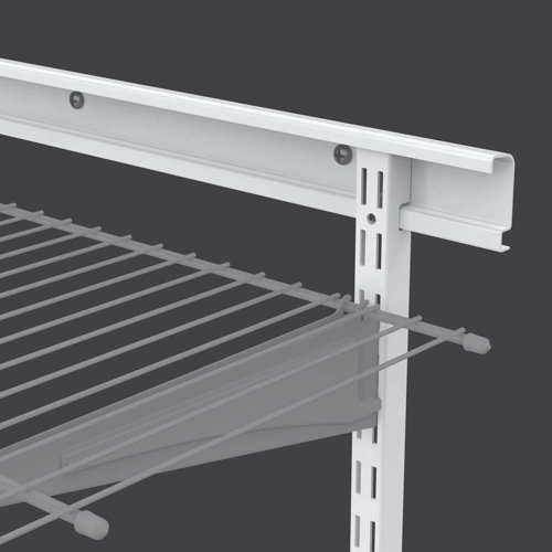 ClosetMaid ShelfTrack 24 in. White Hang Track (1 Piece) and 60 in. x 1 ...