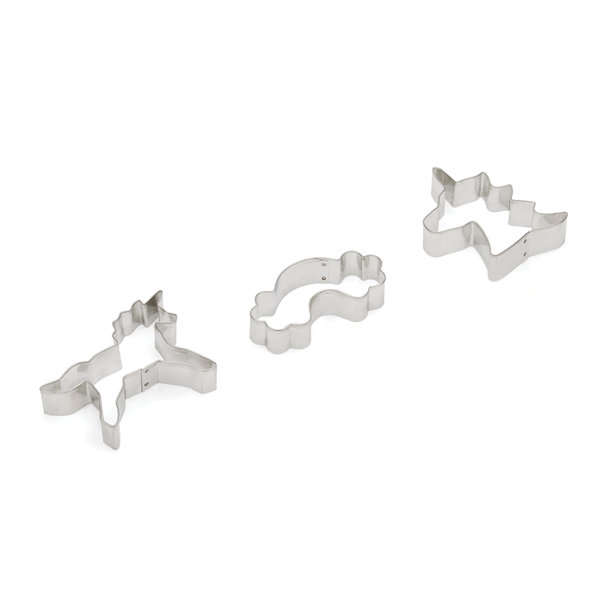 Fox Run Brands 3 Piece Non-Stick Unicorn Cookie Cutter Set | Wayfair
