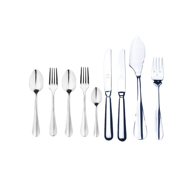 MEPRA Roma Flatware Set with H/H Knives - 54 Pieces - Stainless Steel ...