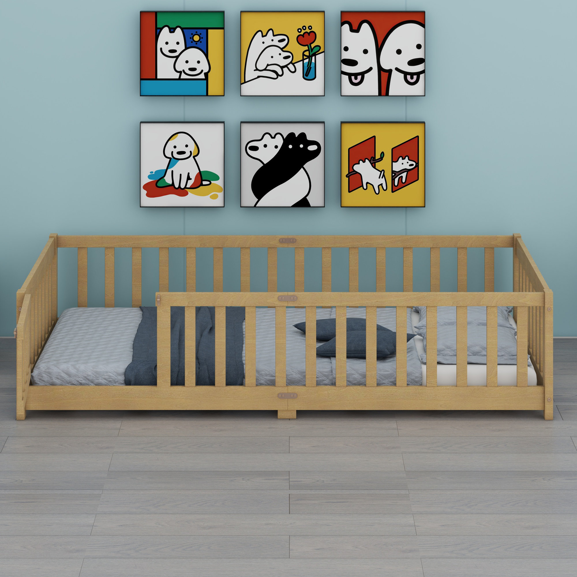 Harriet Bee Lit sur pied avec clôture et porte - Wayfair Canada