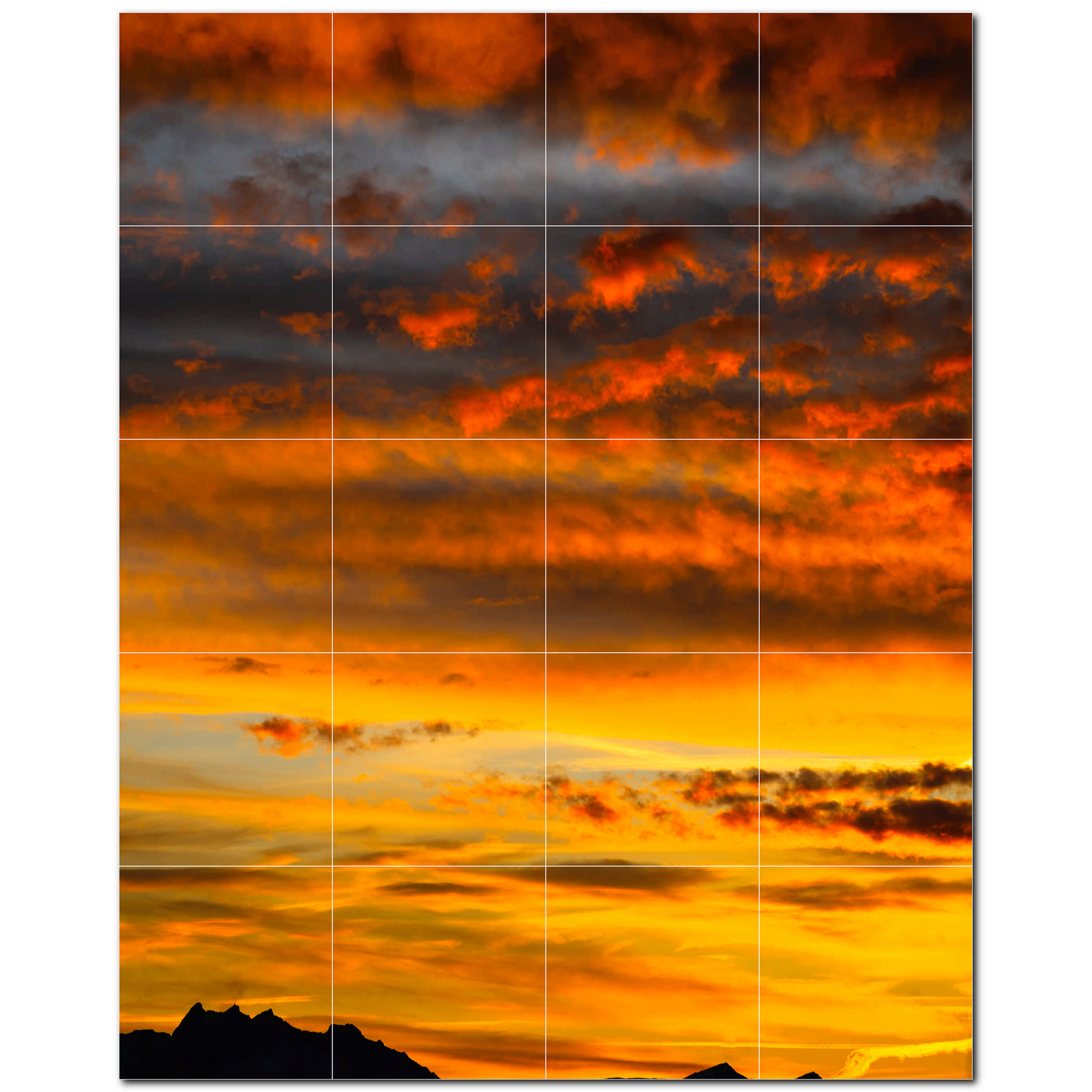 Picture-Tiles.com Sunset Photo 12'' x 12'' Satin Ceramic Decorative ...