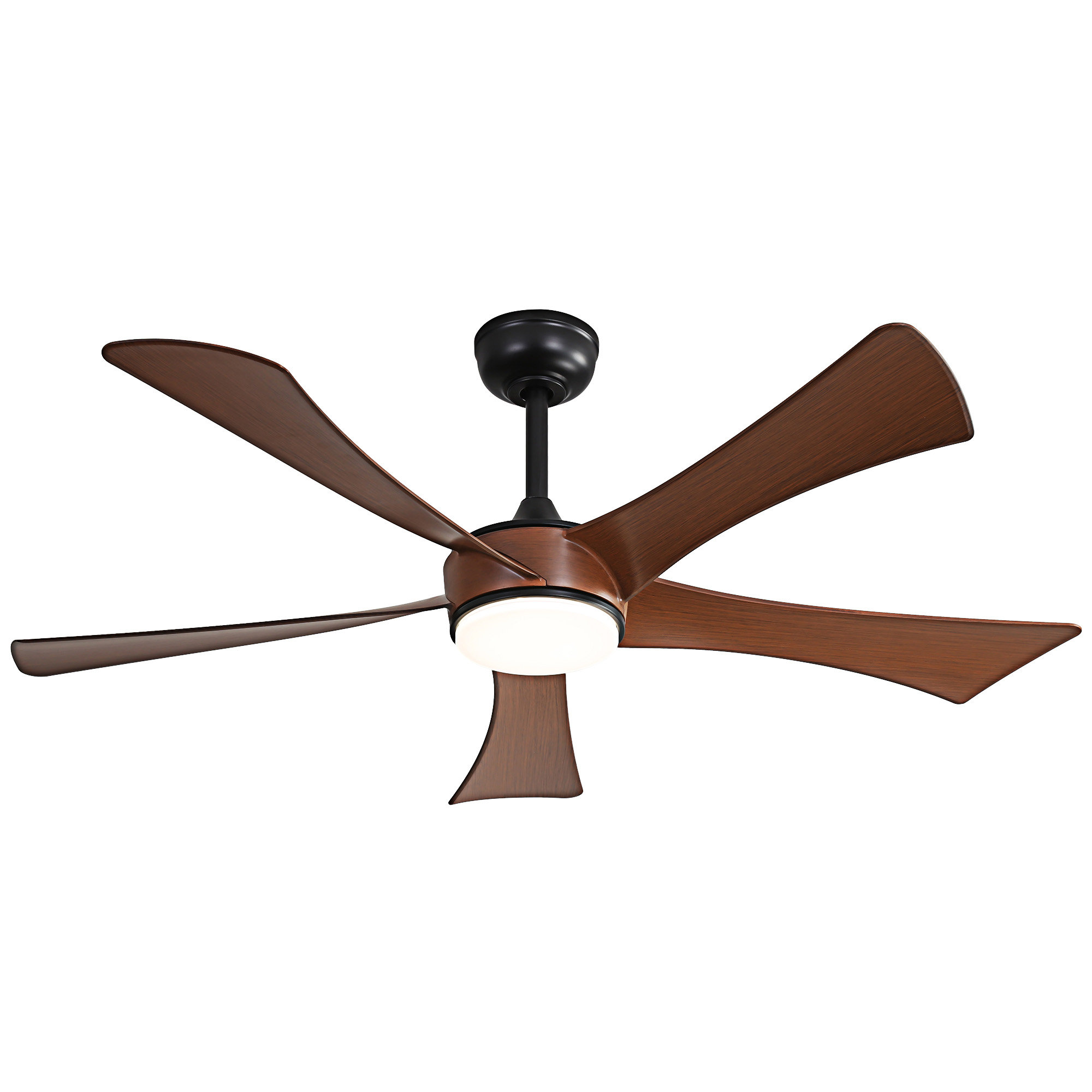 Wrought Studio™ 52 Inch Modern Ceiling Fan With 3 Color Dimmable 5 ABS ...