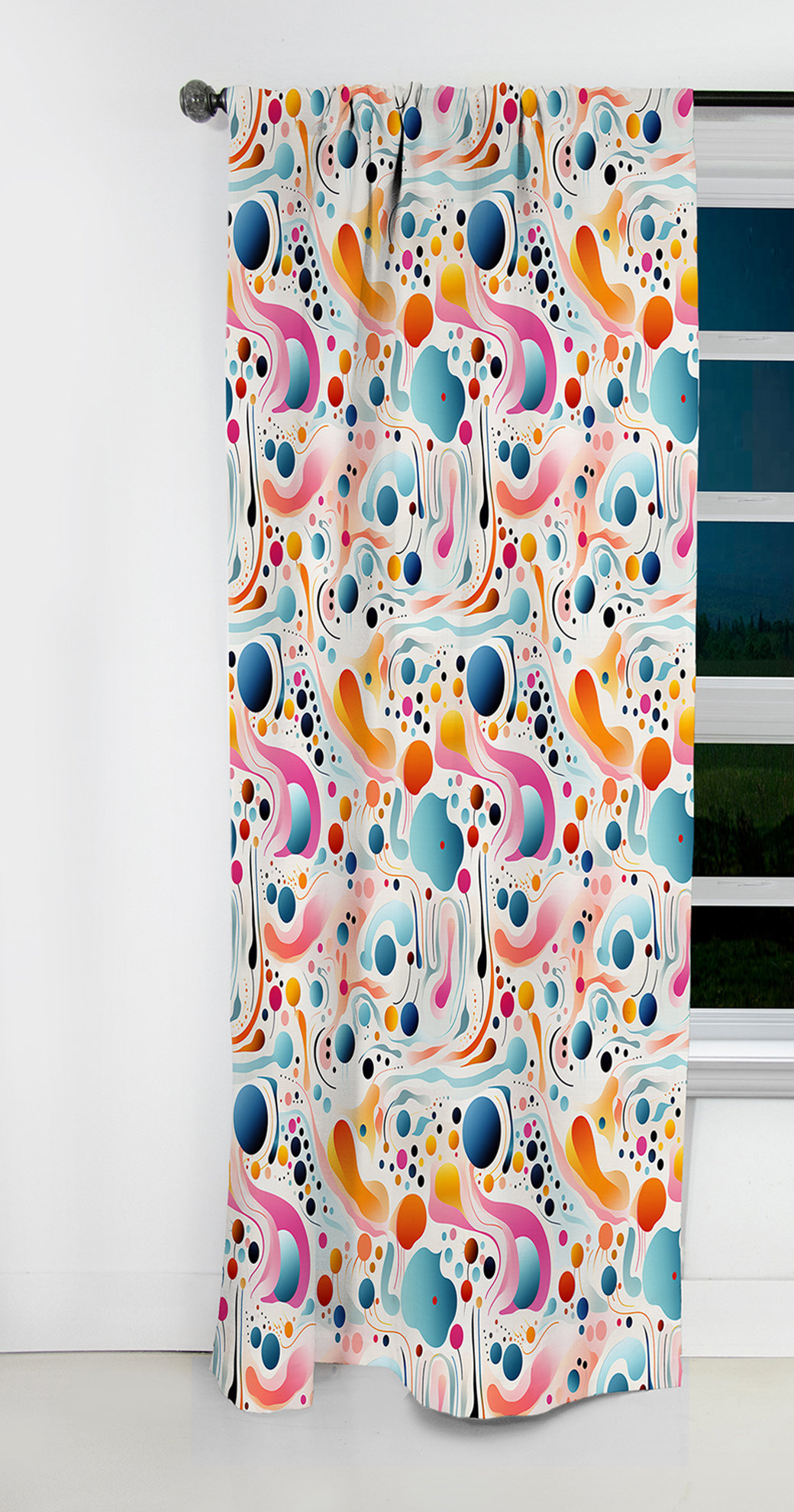 Design Art Blue Fusion Abstractions In Motion - Midcentury Geometric ...